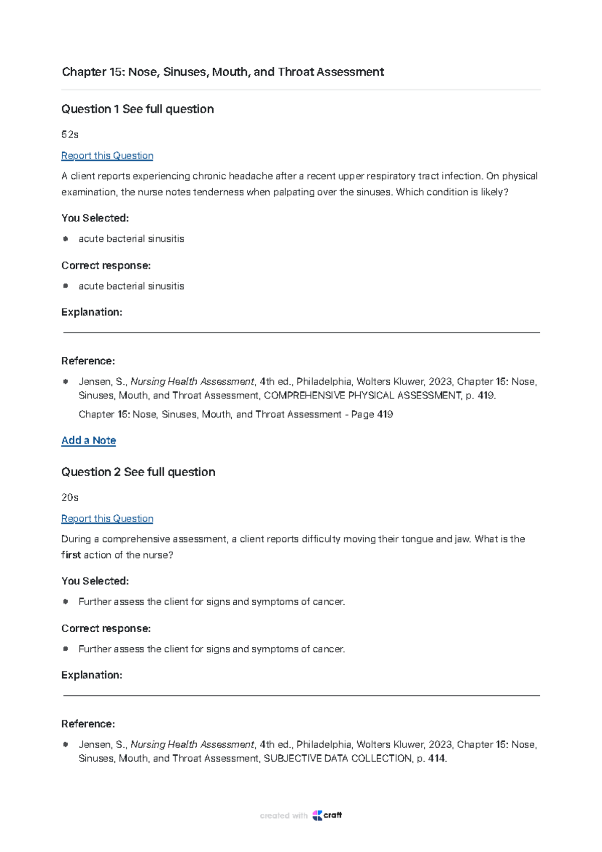 Chapter 15 Nose Sinuses Mouth And Throat Assessment Chapter 15