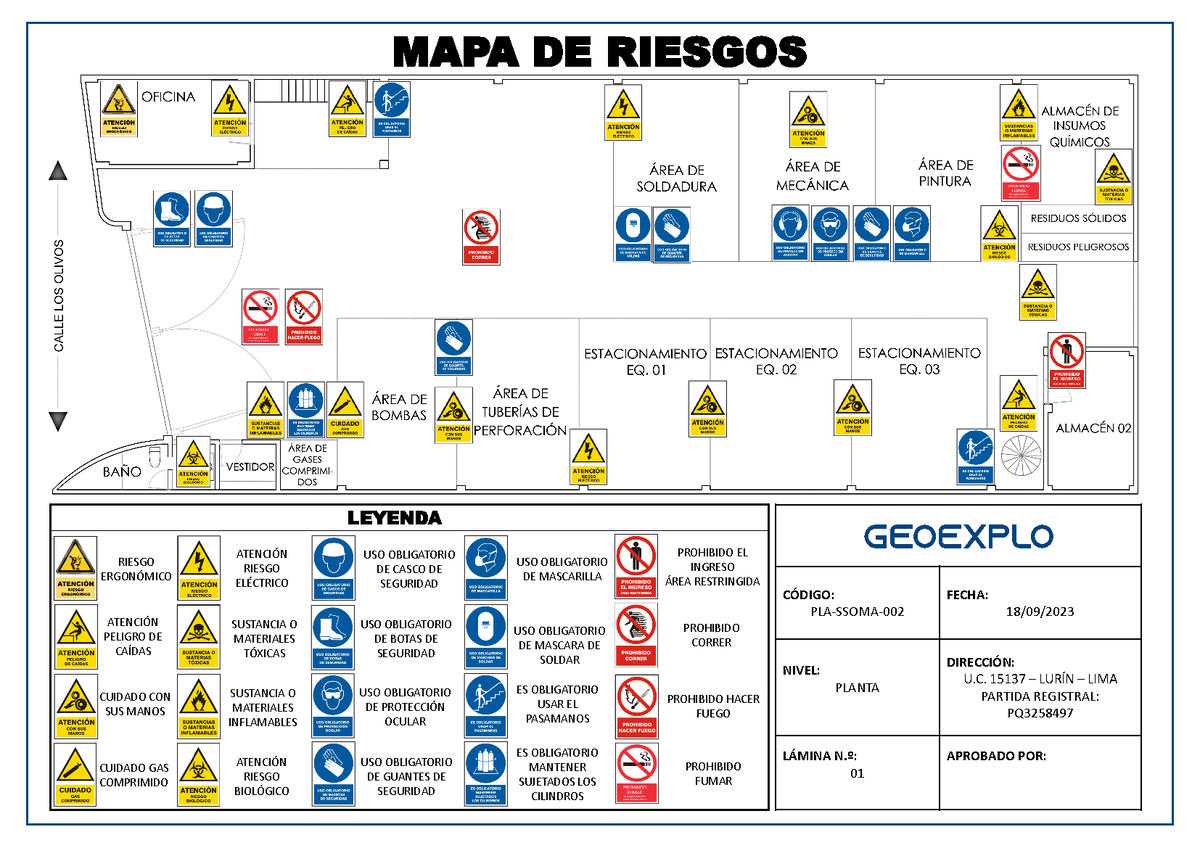 Mapa De Riesgo De Geoexplo Mapa De Riesgos Leyenda Riesgo Ergon”mico