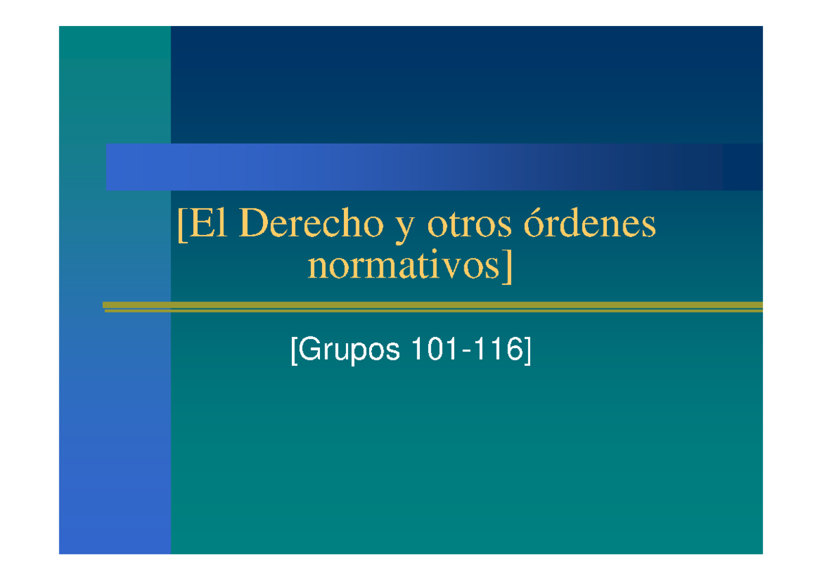 Tema 2 El Derecho Y Otras órdenes Normativas El Derecho Y Otros