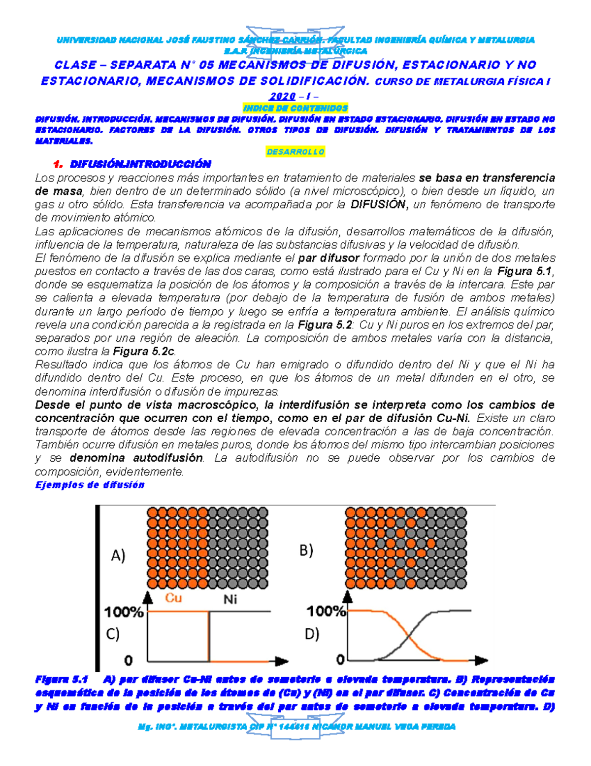 9na Clase Mecanismos De Difusión Ea IngenierÍa MetalÚrgica Clase