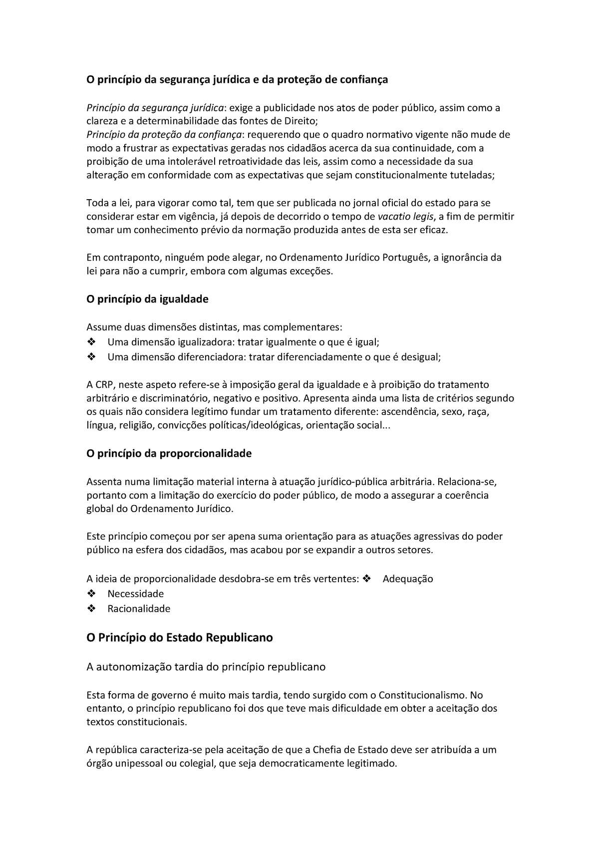 O Princípio Da Segurança Jurídica E Da Proteção De Confiança O