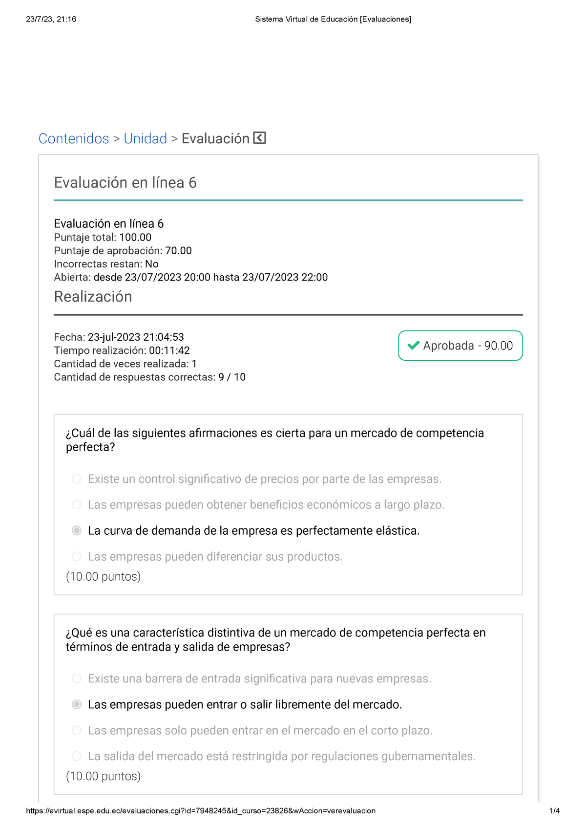 Prueba Micro 6 Contenidos Unidad Evaluación Fecha 23 Jul 2023 21