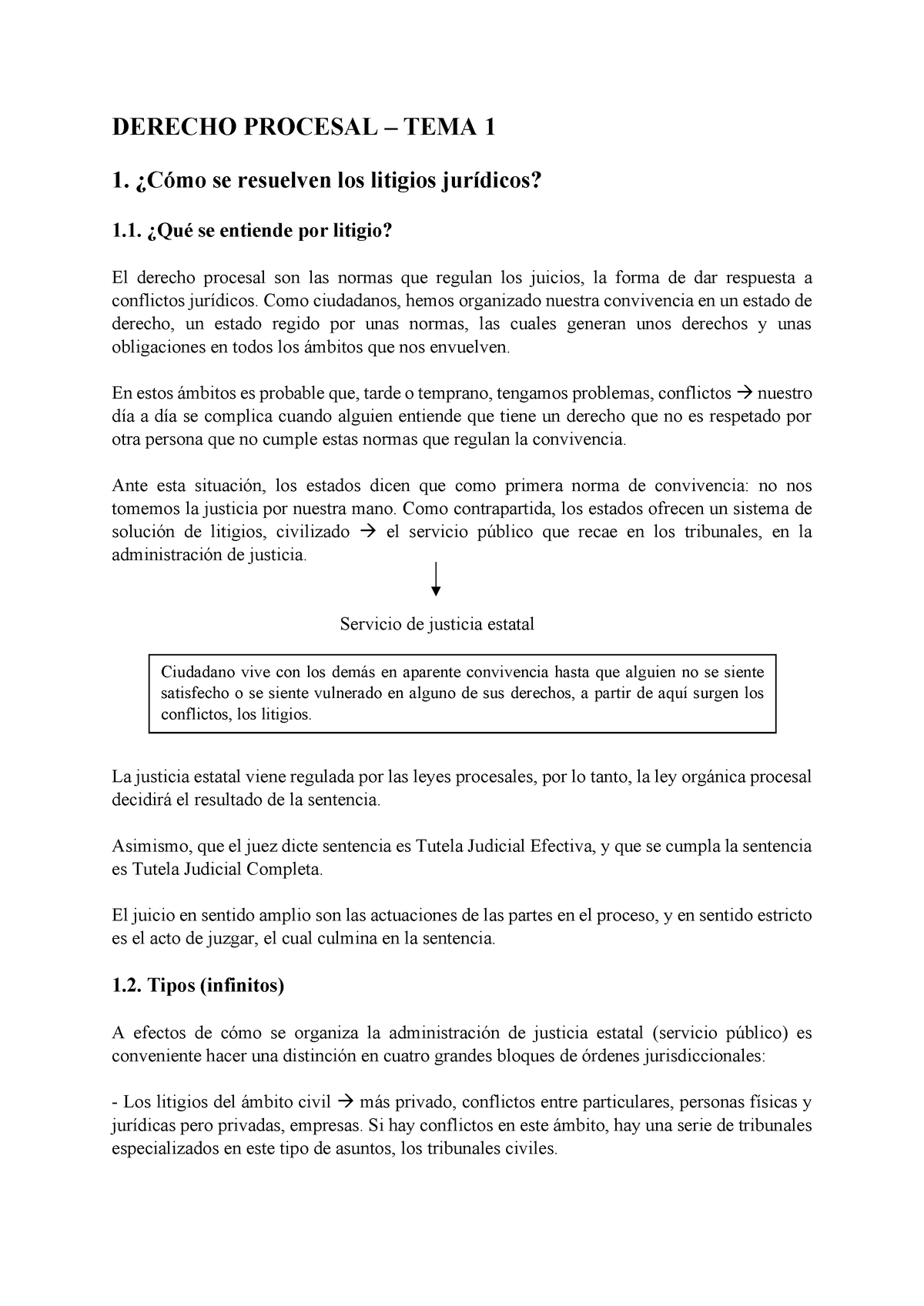 Derecho Procesal Tema 1 Derecho Procesal Tema 1 1 ¿cómo Se