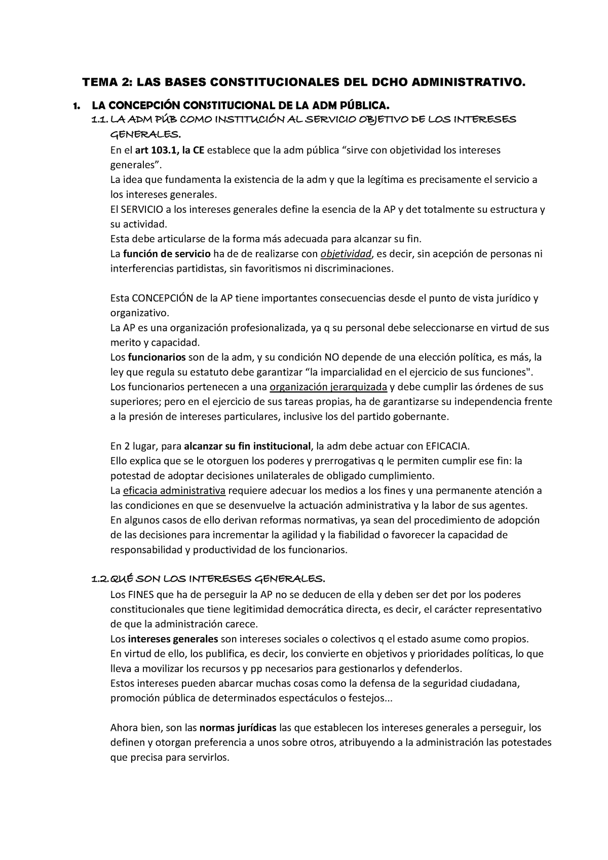 Tema 2 Apuntes 2 Tema 2 Las Bases Constitucionales Del Dcho