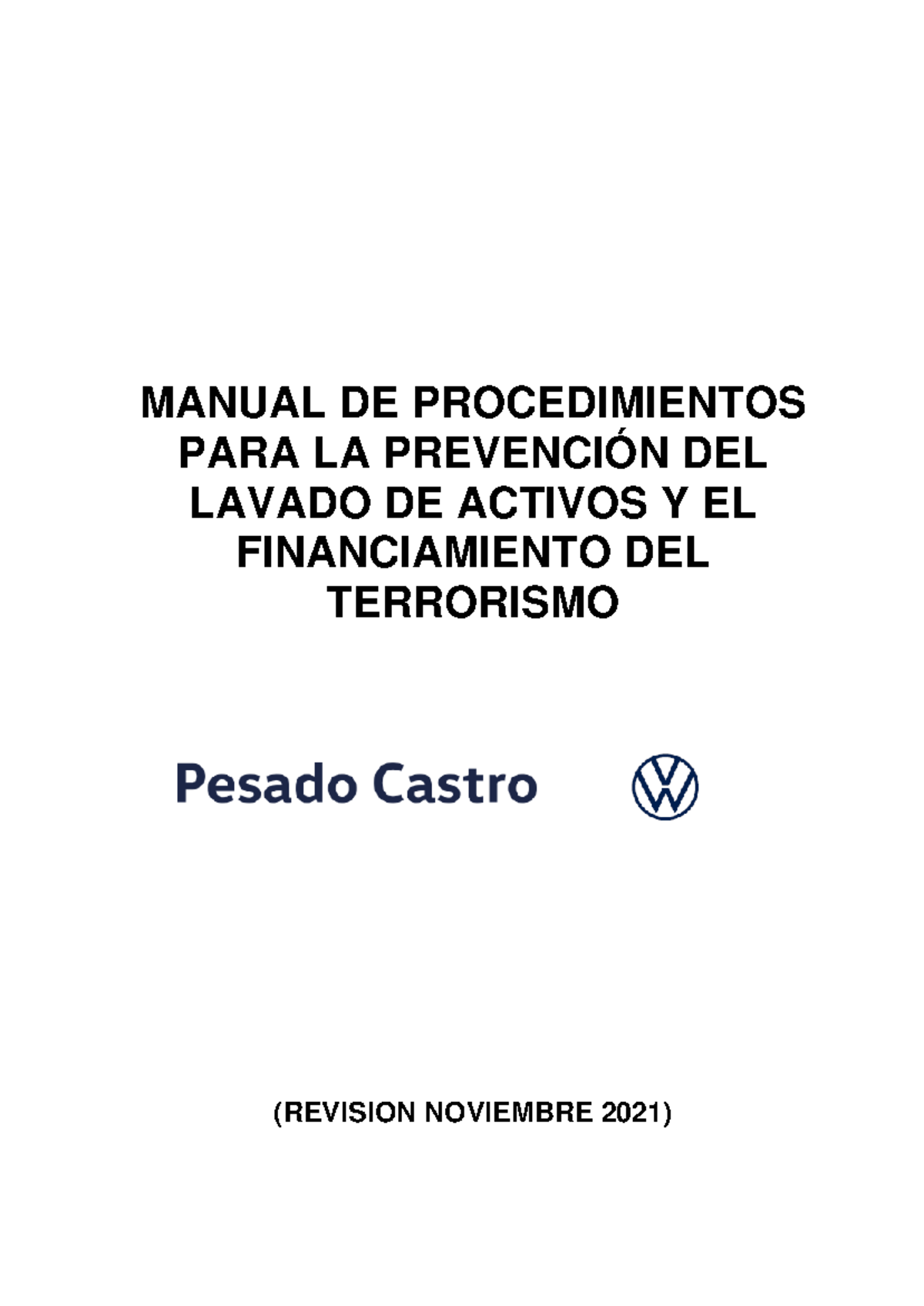 Manual Uif Fpc Lavado De Dinero Manual De Procedimientos Para La