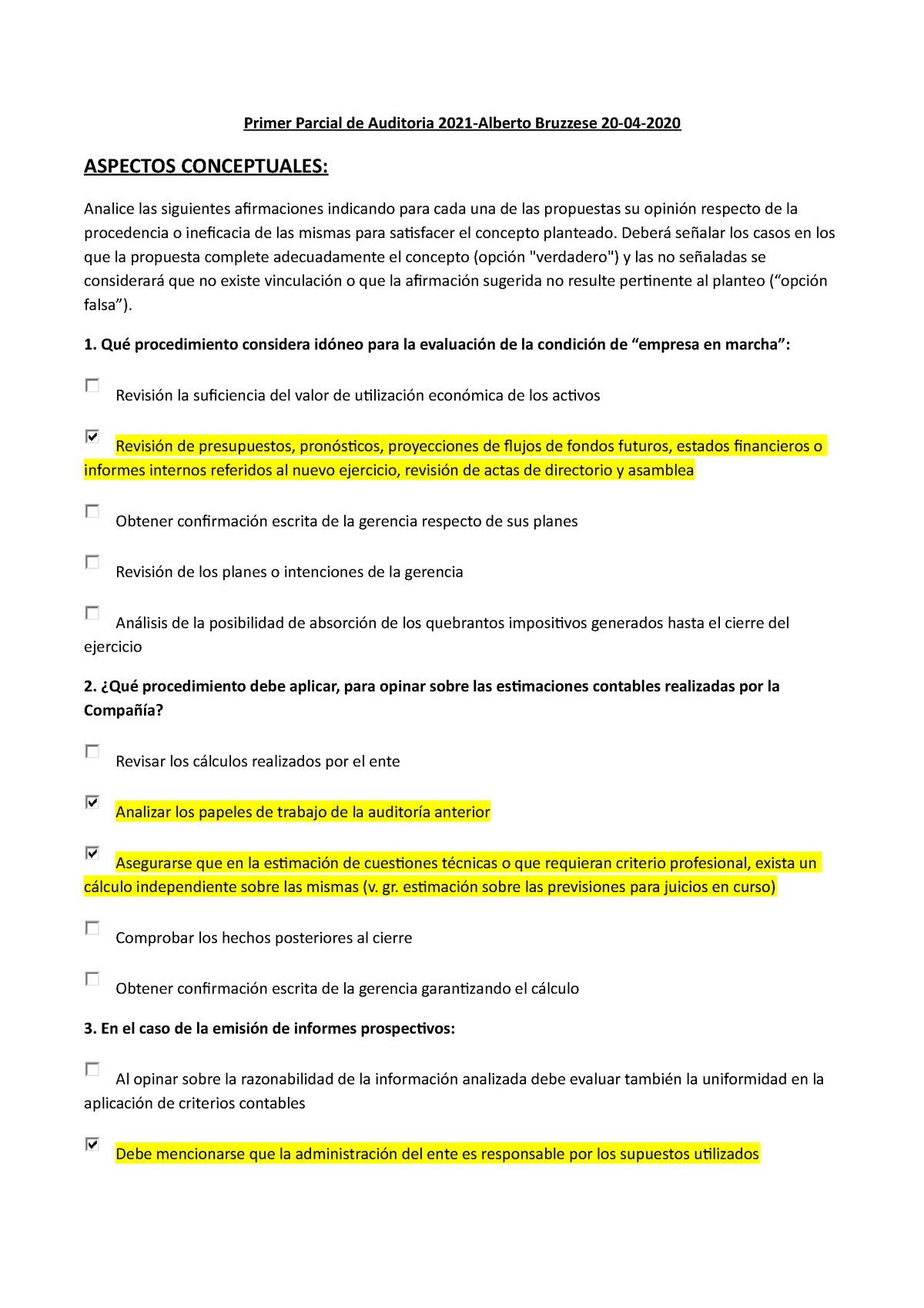 Primer Parcial De Auditoria 2021 Ok Primer Parcial De Auditoria