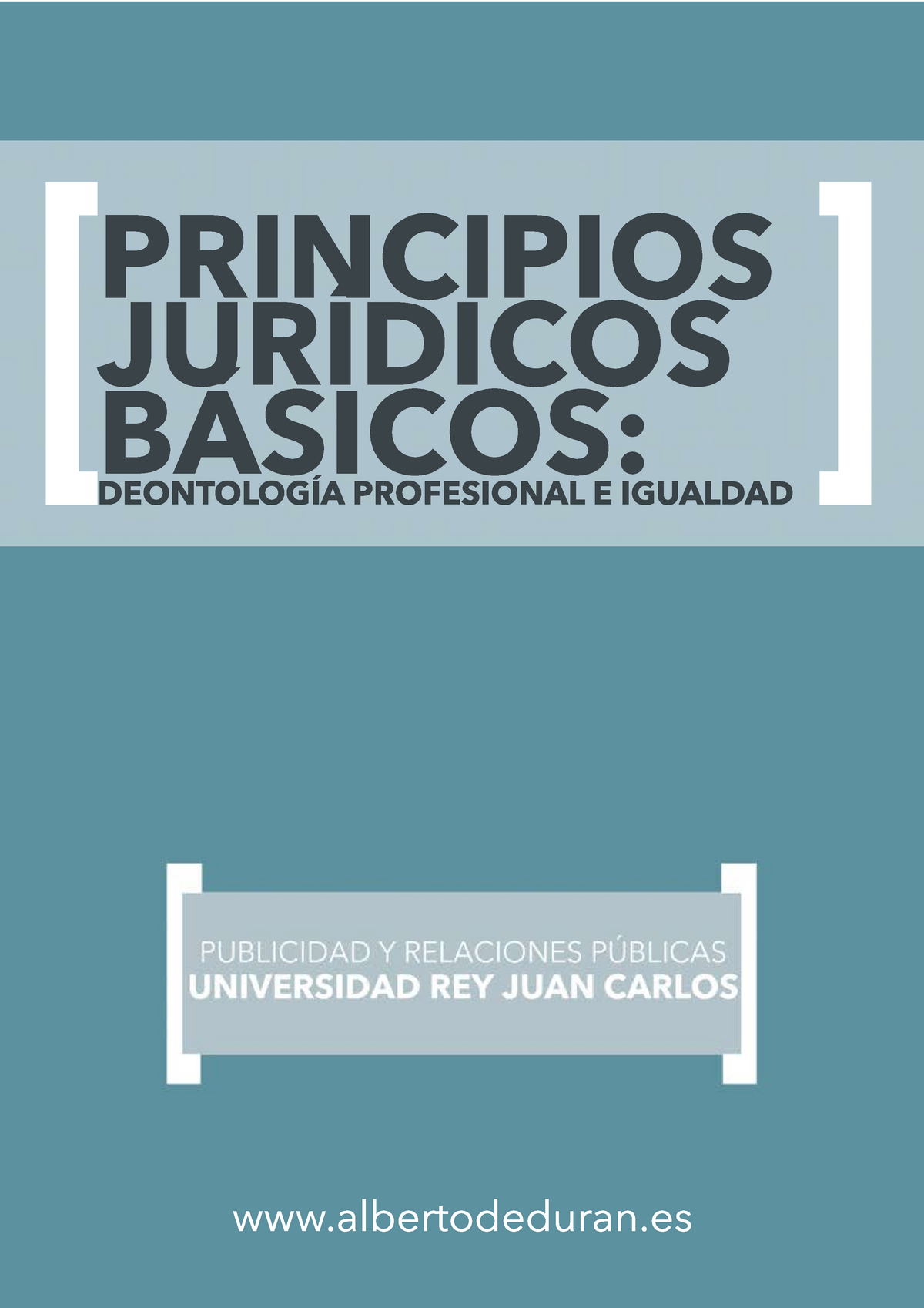 Manual Principios Jurídicos Básicos Deontología Profesional E Igualdad