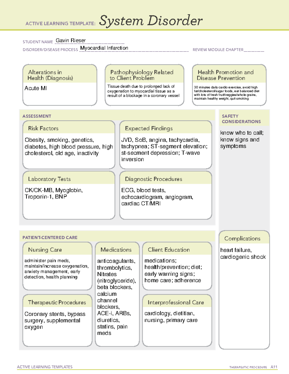 Ati Active Learning Template System Disorder