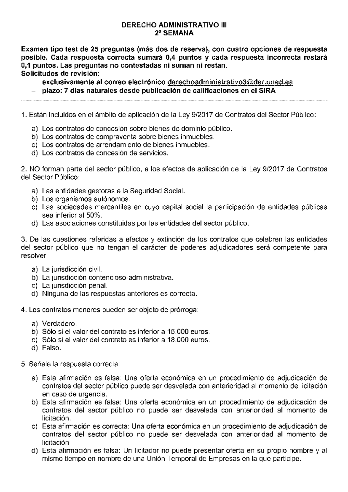 Preguntas Examen Derecho Administrativo Iii Studocu