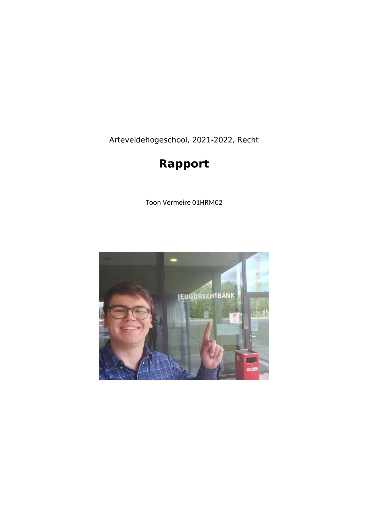 Rapport Recht Van Lieven Stevens Arteveldehogeschool 2021 2022