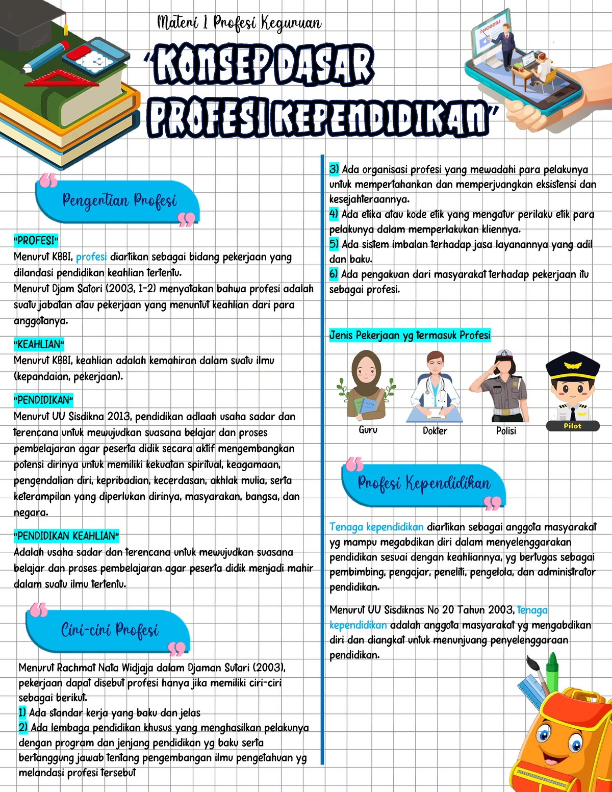 1 Konsep Dasar Profesi Kependidikan “profesi“ Menurut Kbbi Profesi