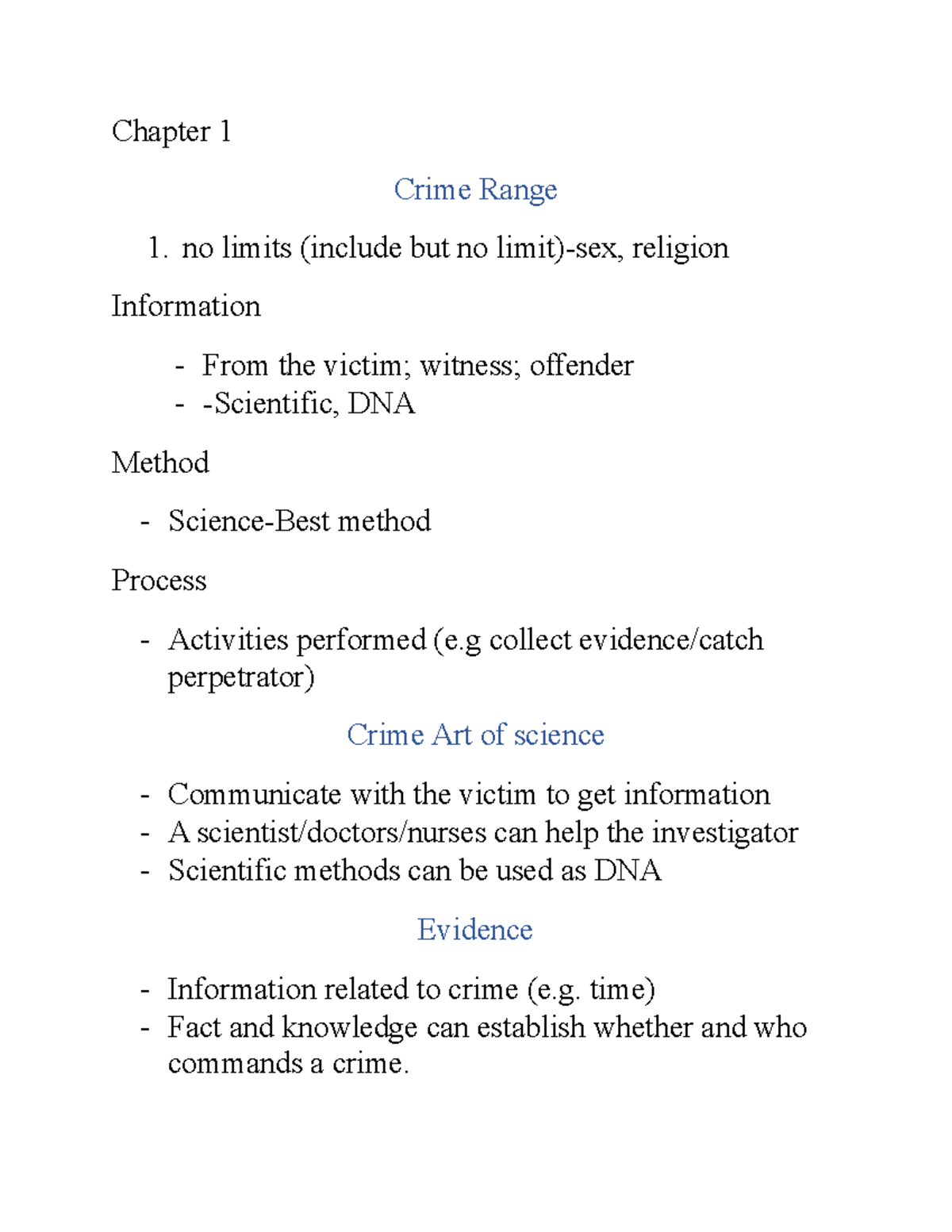 Criminal Justice Chapter 1 Chapter 1 Crime Range No Limits Include