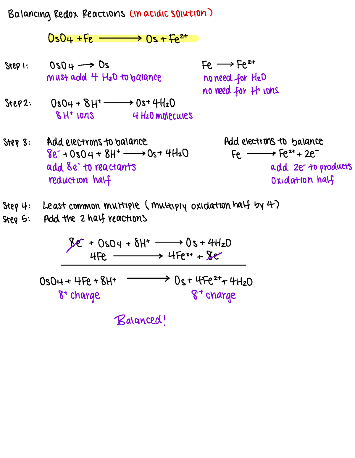 Chem271 How To Balance Redox In Acidic And Basic Solutions