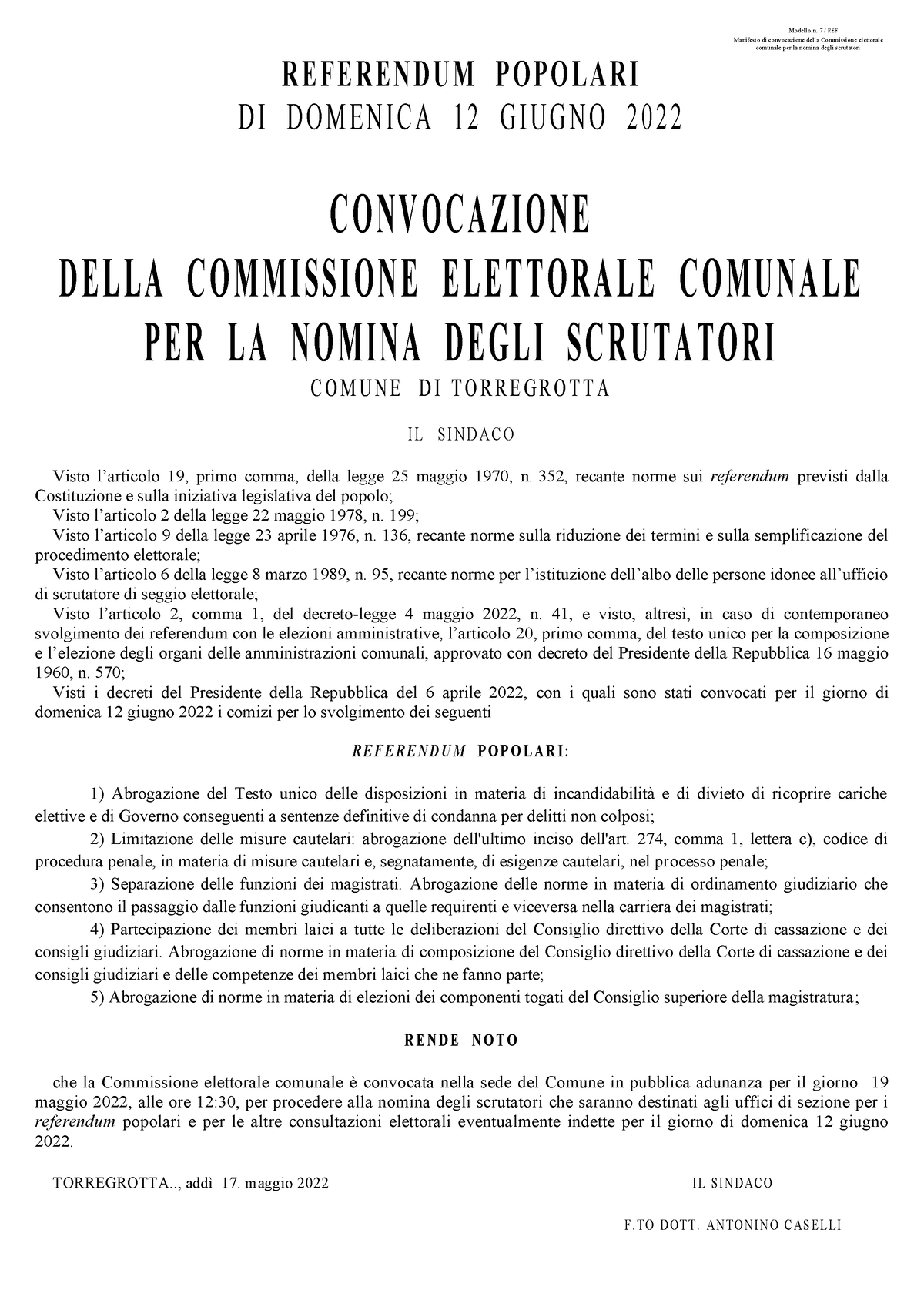 Manifesto 7 Ref Ria Di Un Vostro Cortese Riscontro Porgo Cordiali