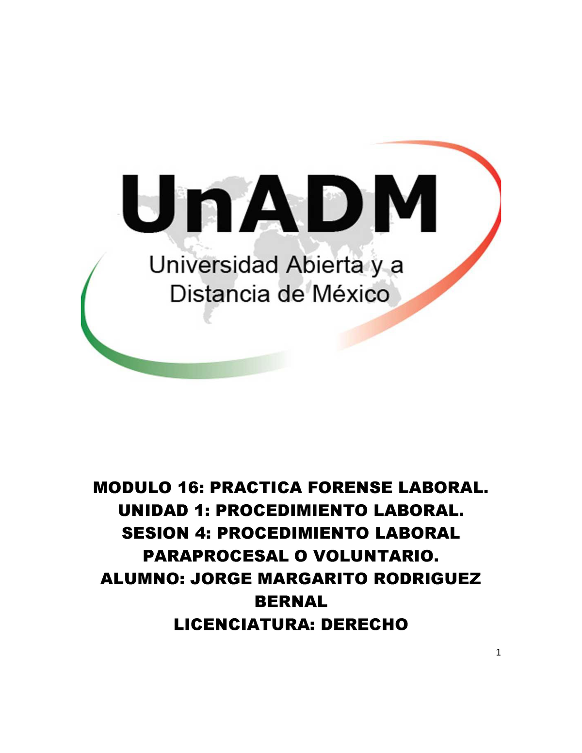 M16 U1 S4 Jorb Practica Forense Laboral Modulo 16 Practica Forense