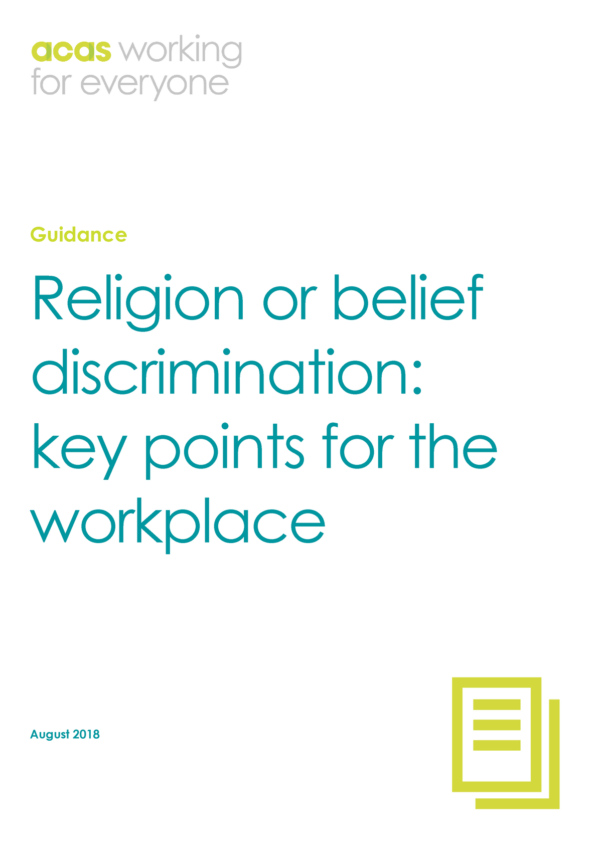 Religion Belief Discrimination Guidenew 2021 Guidance Religion Or