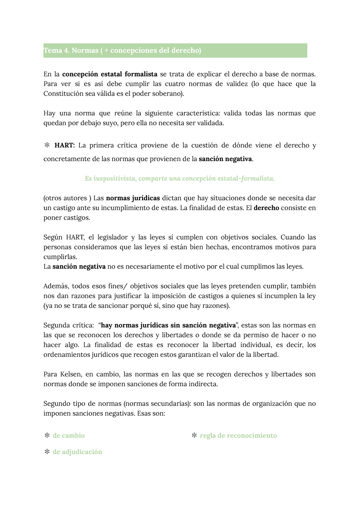 Tema 4 6 Teoria Del Derecho Tema 4 Normas Concepciones Del