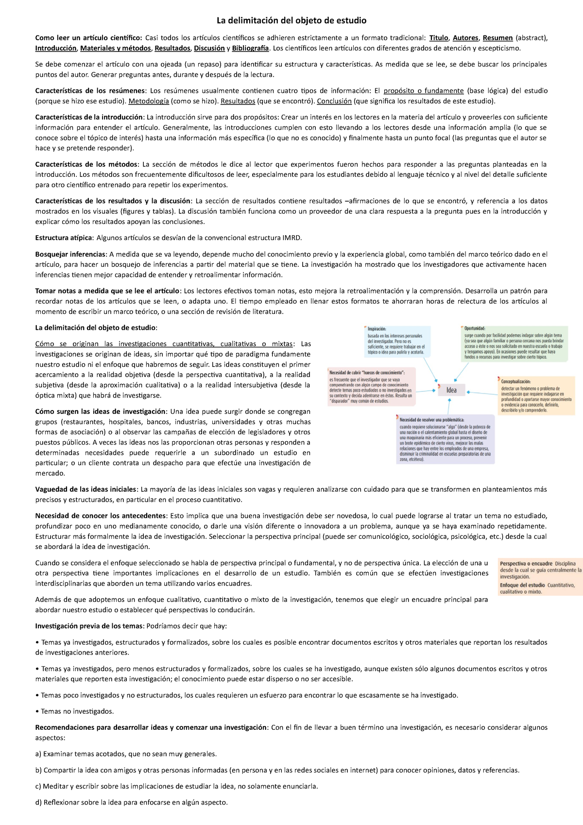 La Delimitación Del Objeto De Estudio La Delimitación Del Objeto De