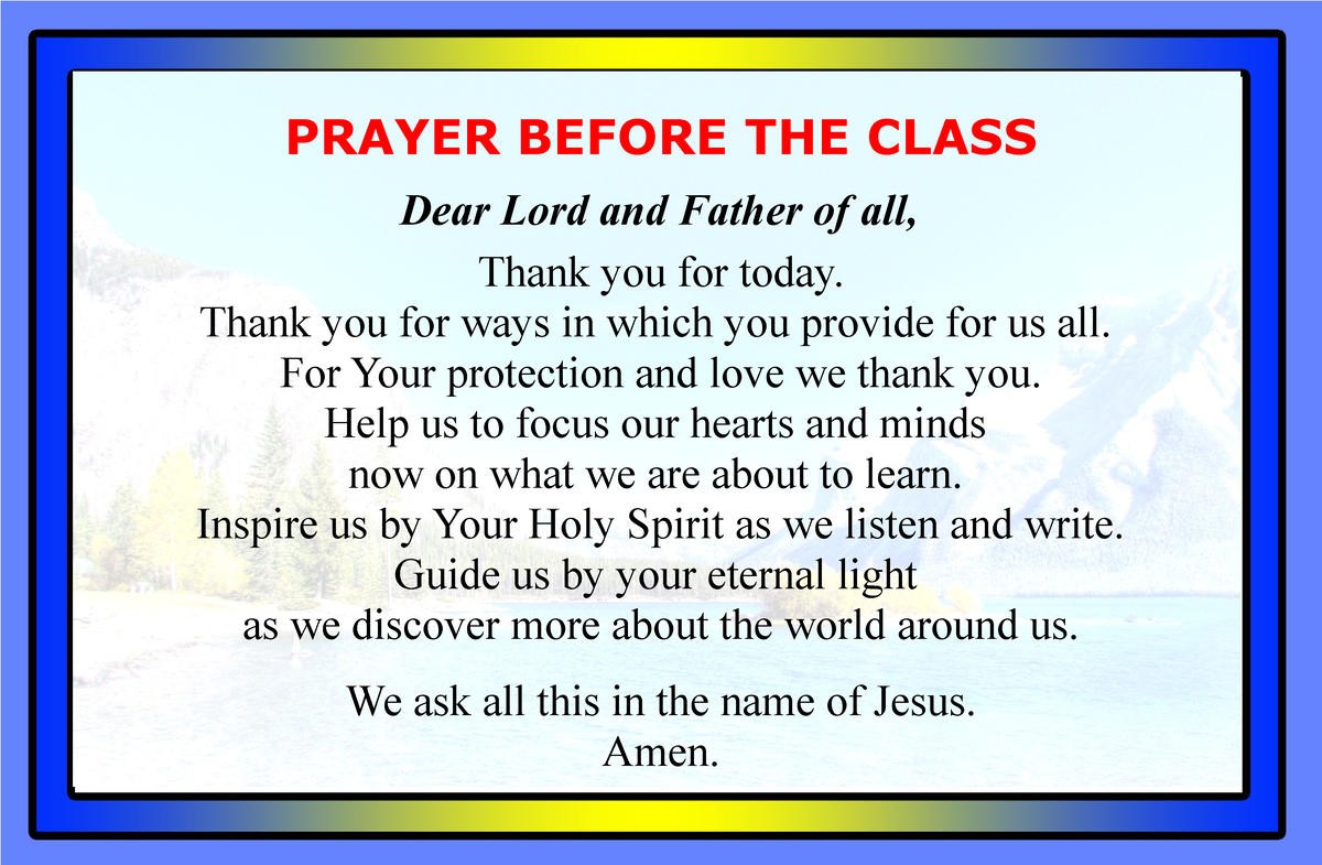 403352137 Prayer Before The Class Docx Prayer Before The Class Dear