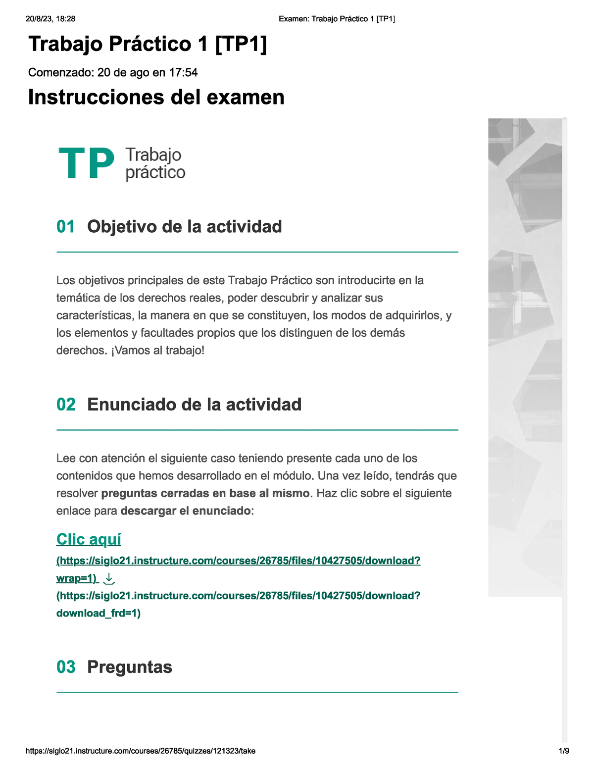 Tp1 Reales 98 Trabajo Práctico Elementos Fundamentales De Derechos