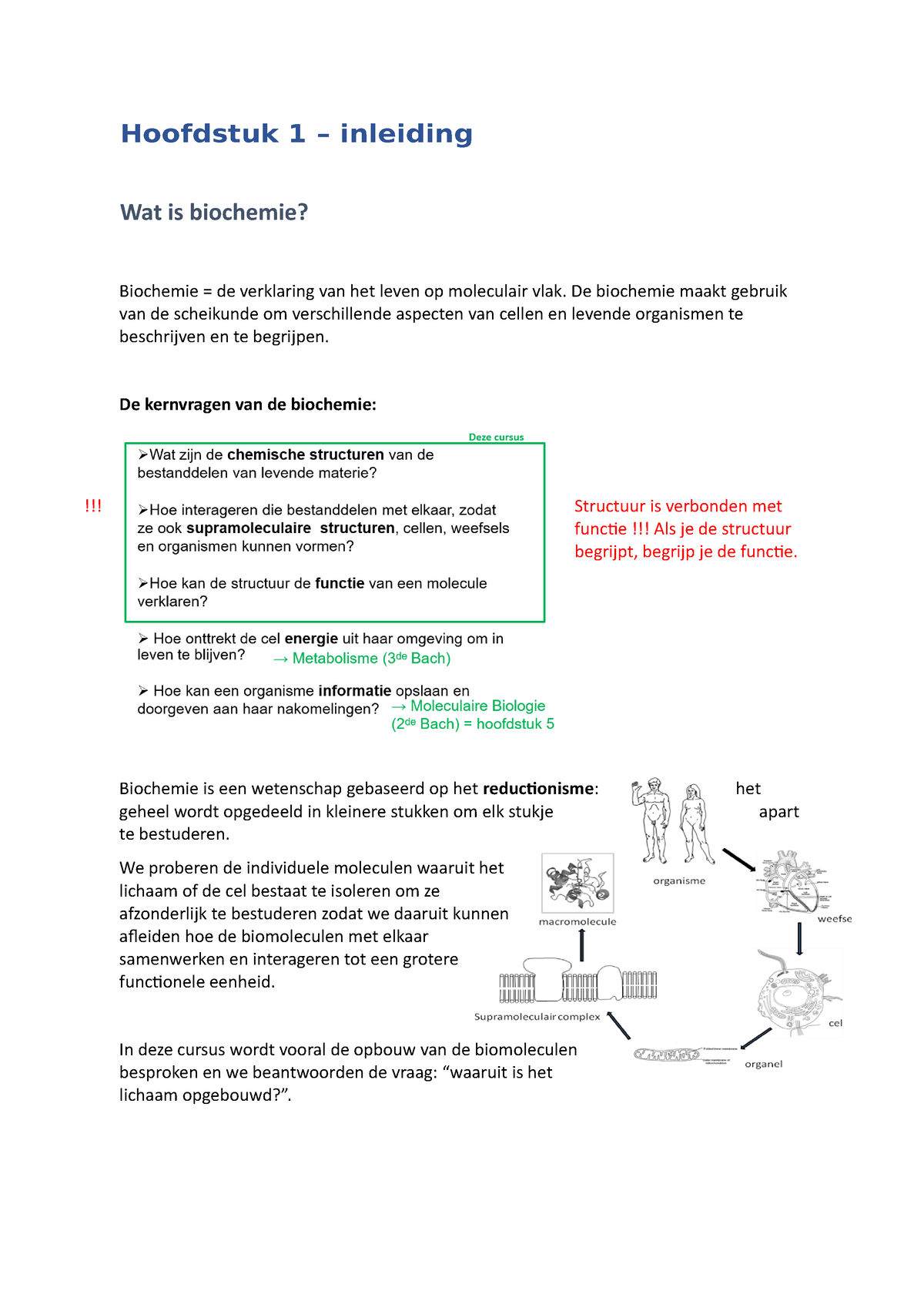 Hoofdstuk 1 Inleiding Hoofdstuk 1 Inleiding Wat Is Biochemie