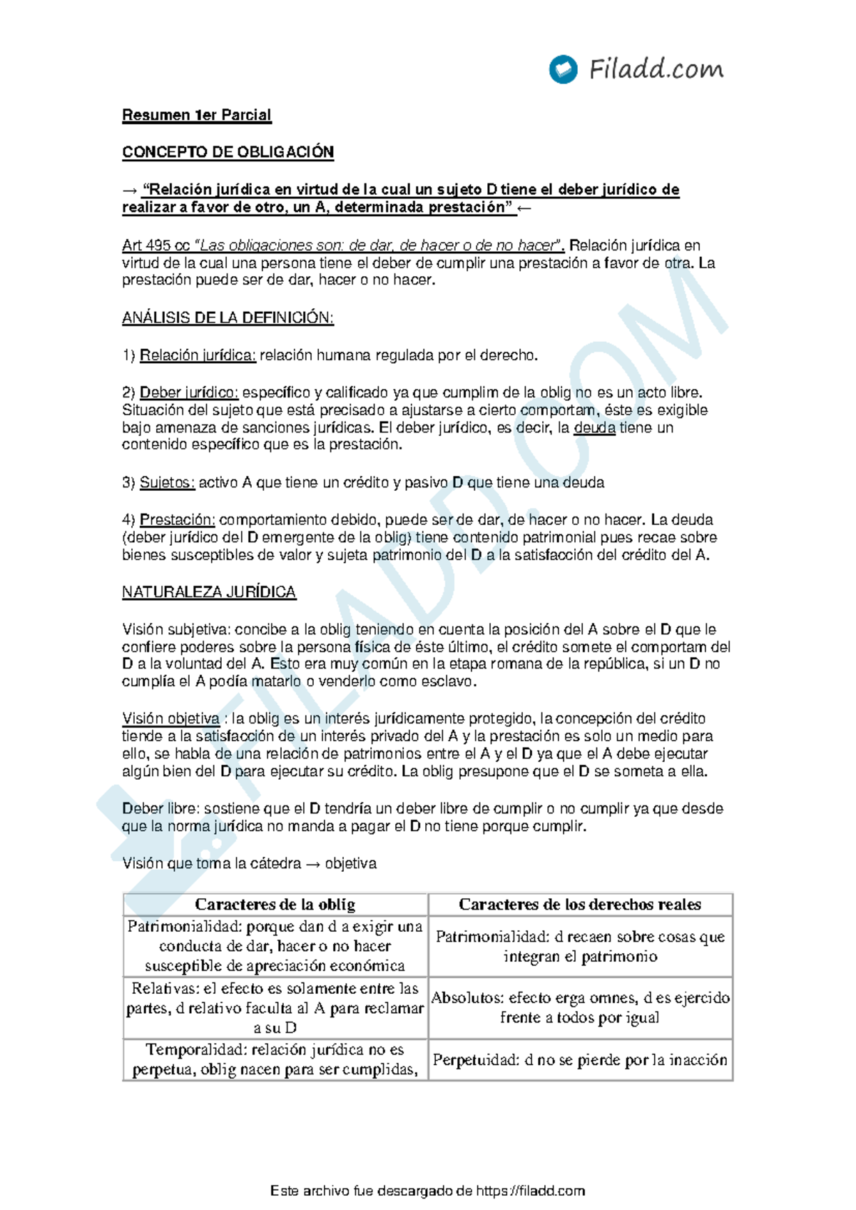 Resumen 1er Parcial Obligaciones Civiles Y Comerciales Resumen 1er