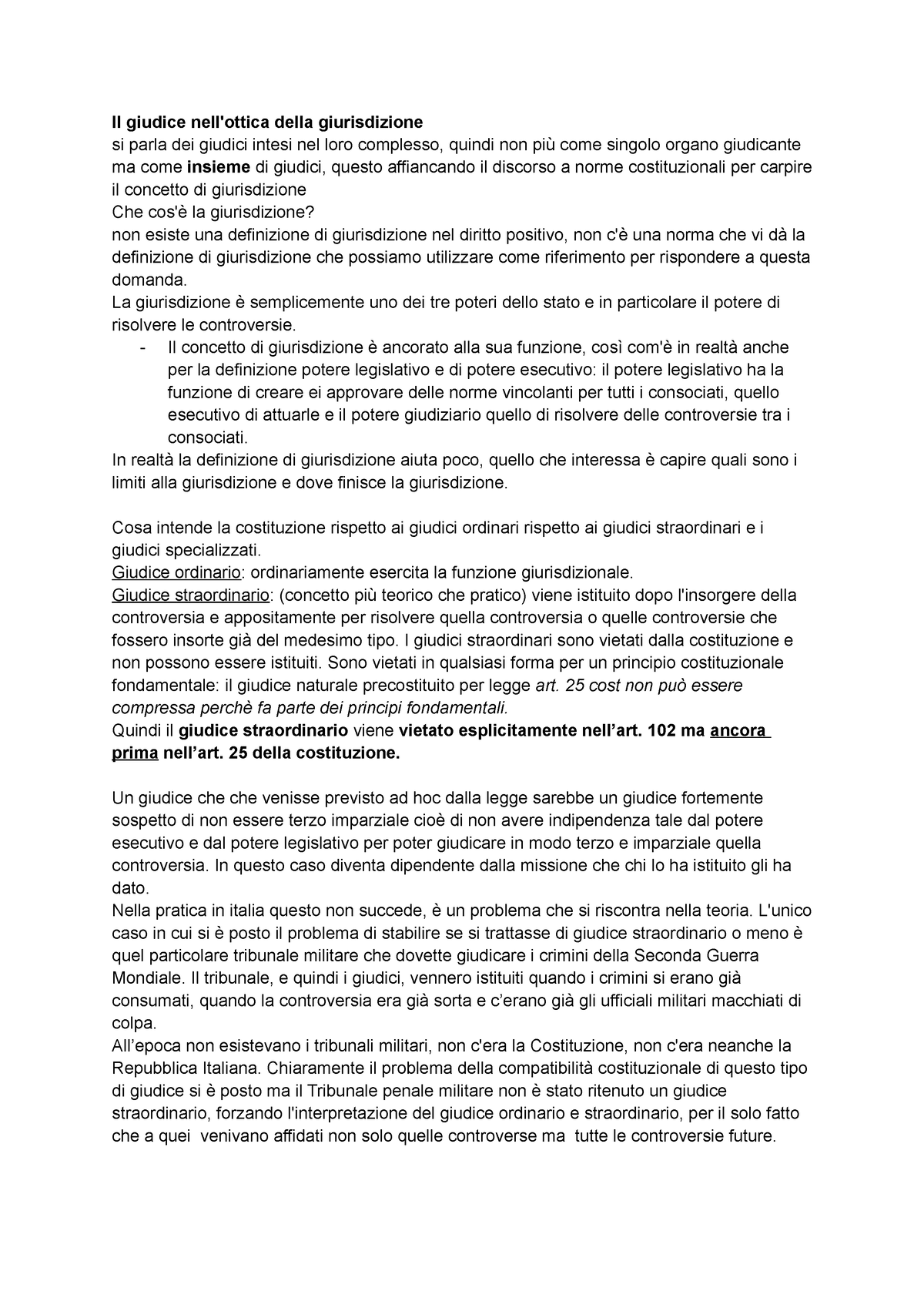 Lezione 4 Il Giudice Nellottica Della Giurisdizione Si Parla Dei