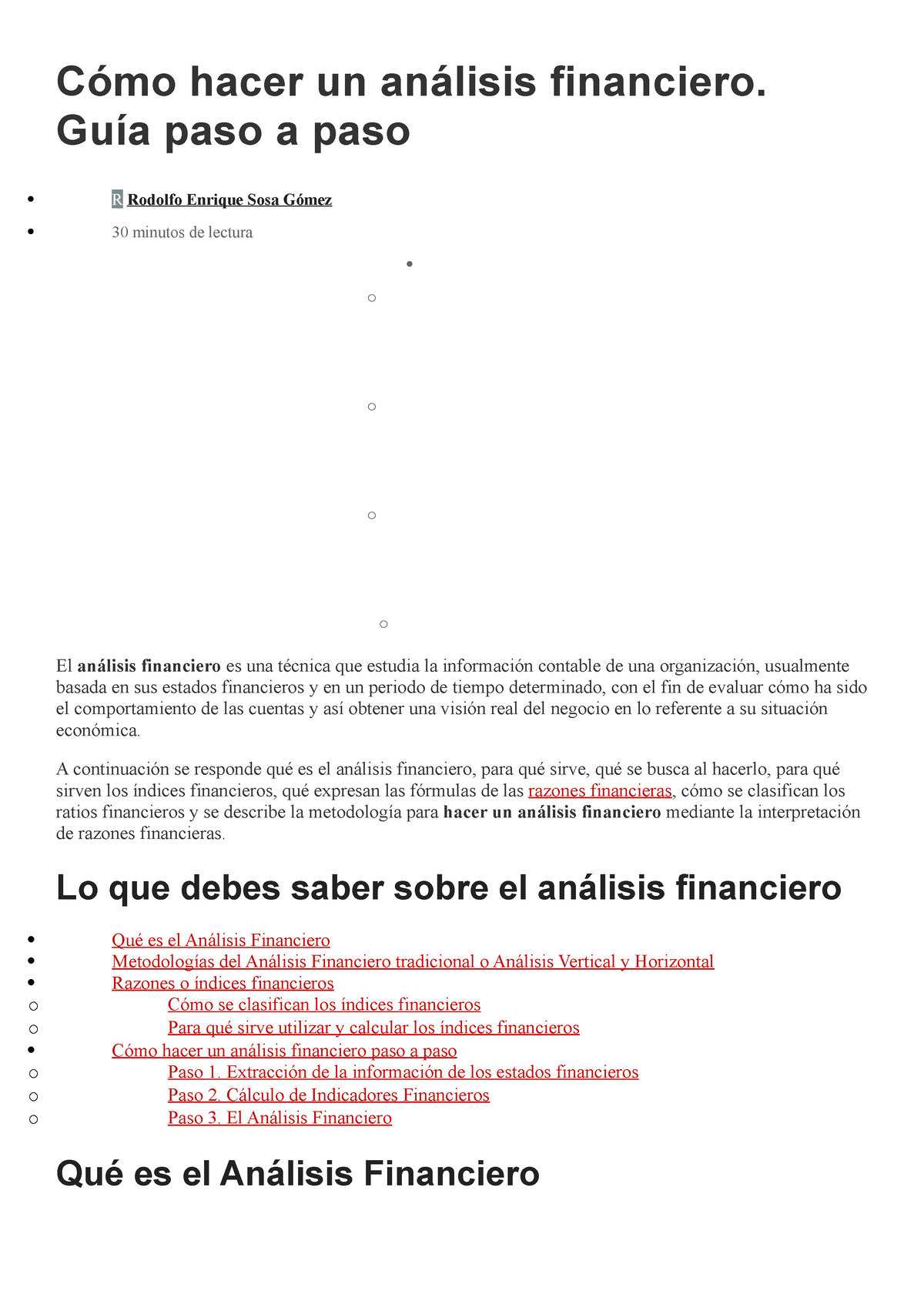 Cómo Hacer Un Análisis Financiero Guía Paso A Paso R Rodolfo Enrique