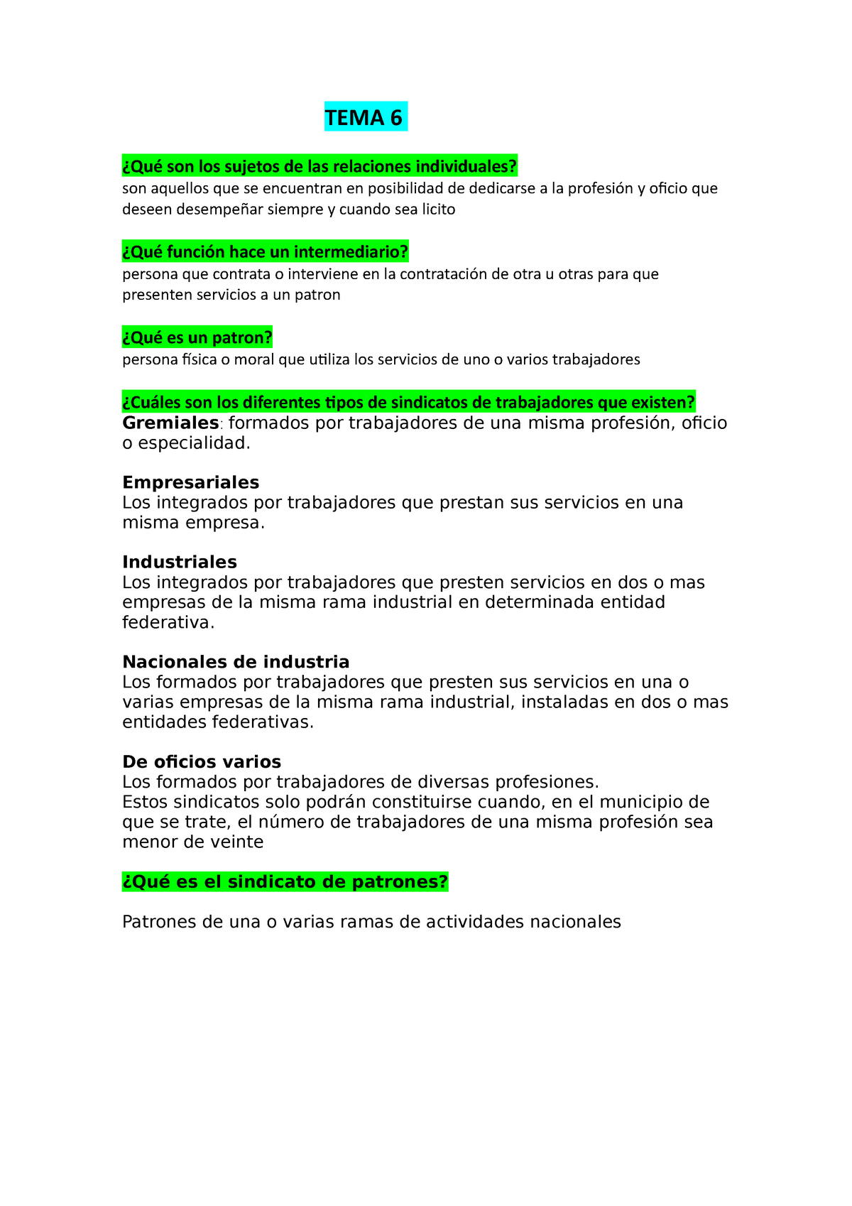 Tema 6 Derecho Y Relaciones Tema 6 ¿qué Son Los Sujetos De Las