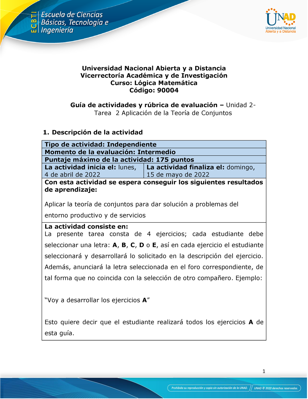 Guía De Actividades Y Rúbrica De Evaluación Unidad 2 Tarea 2