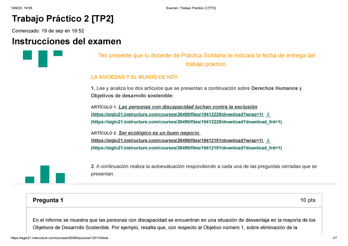 Examen Trabajo Práctico 2 Tp2 100 Trabajo Práctico 2 Tp2