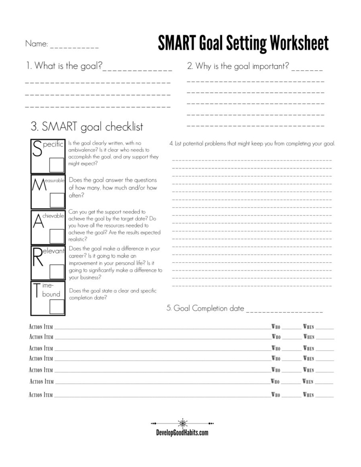 Smart Goal Setting Worksheet 819x1024 Nut 10 Studocu