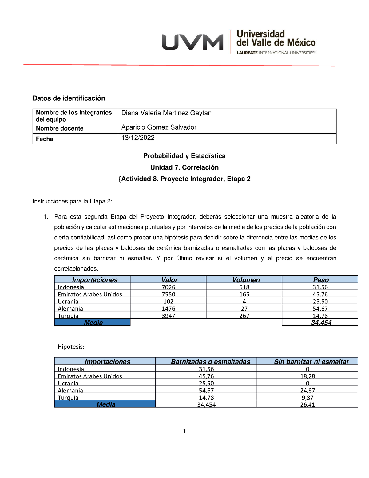 Pie2 Act8 Dvmg De Probabilidad Y Estadistica Trabajo De Blackbord Uvm