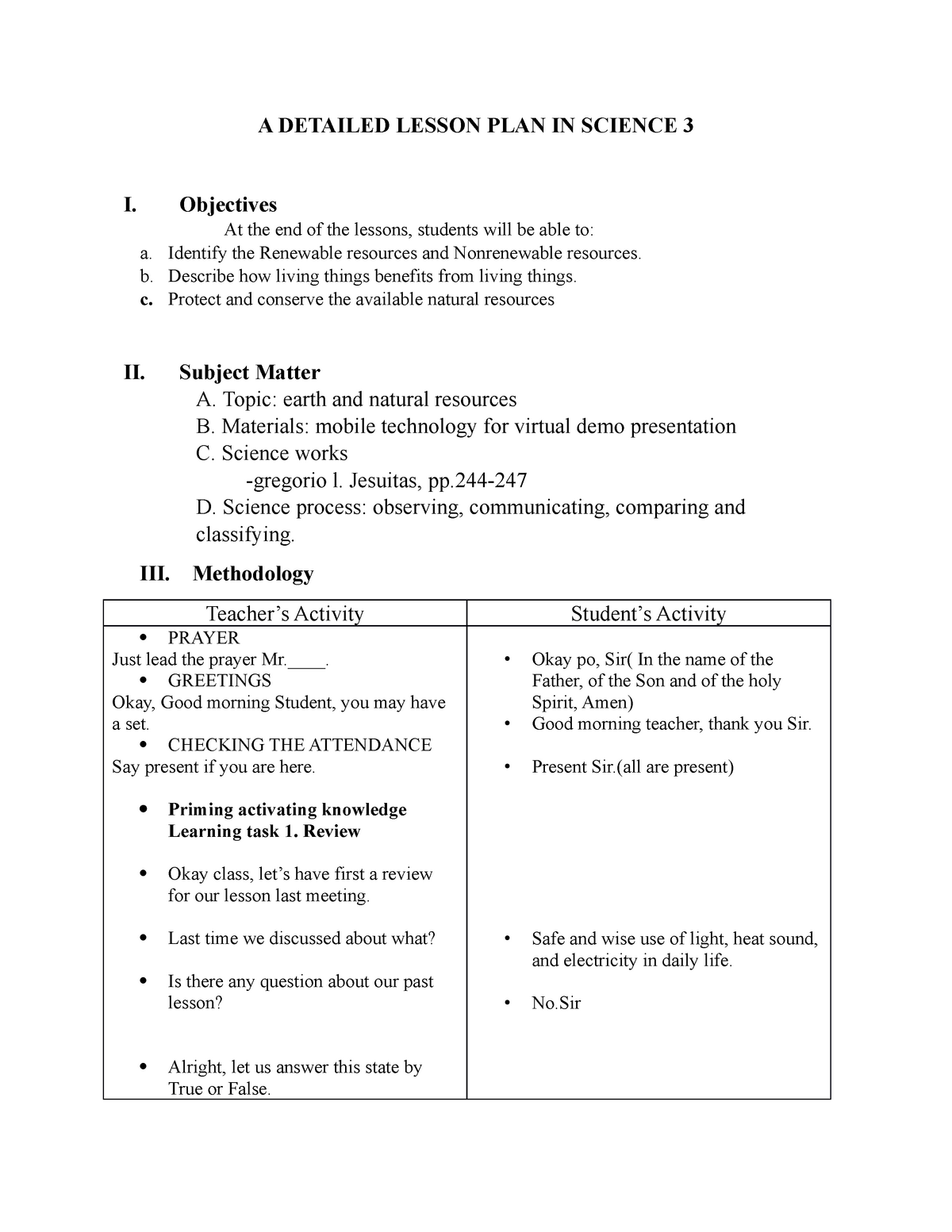 A Detailed Lesson Plan In Science Docx Vrogue