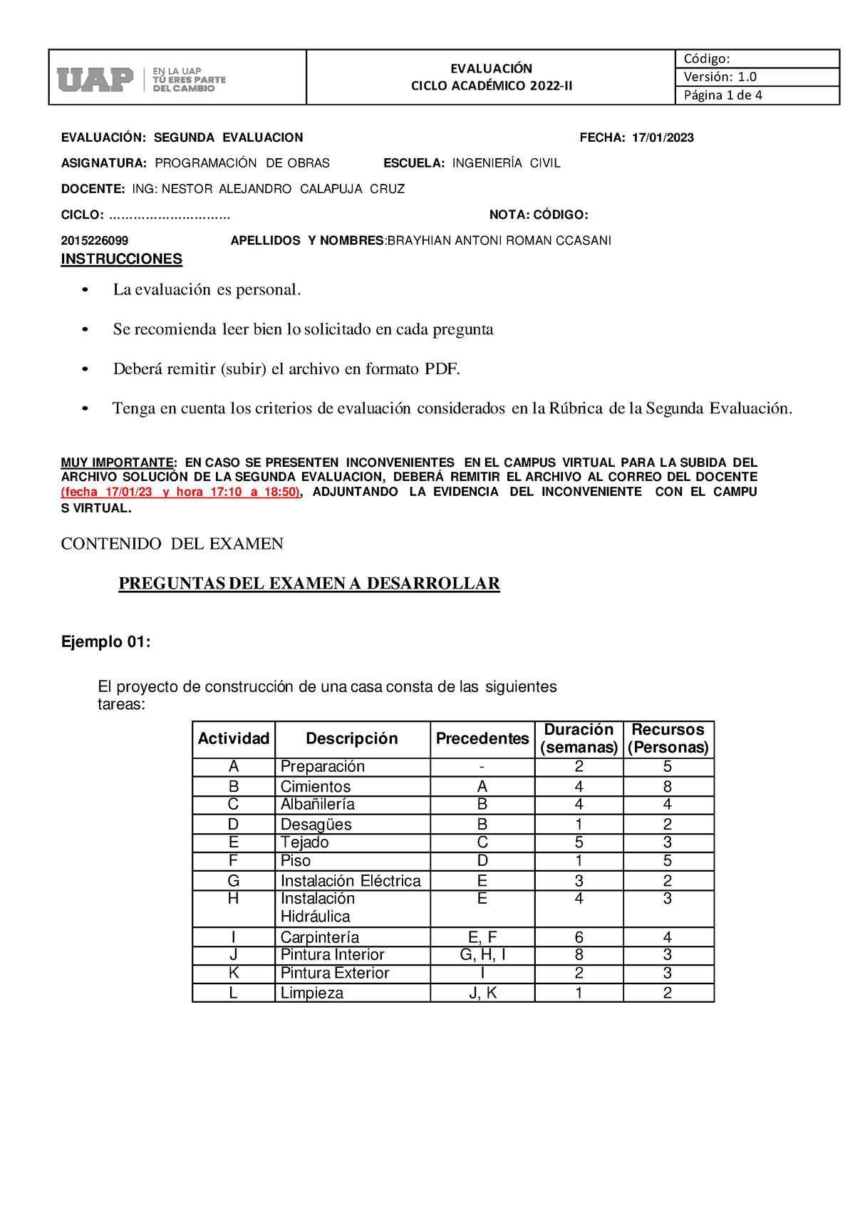 Examen Final De Programacion Evaluaci”n Ciclo Acad 2022 Ii CÛdigo