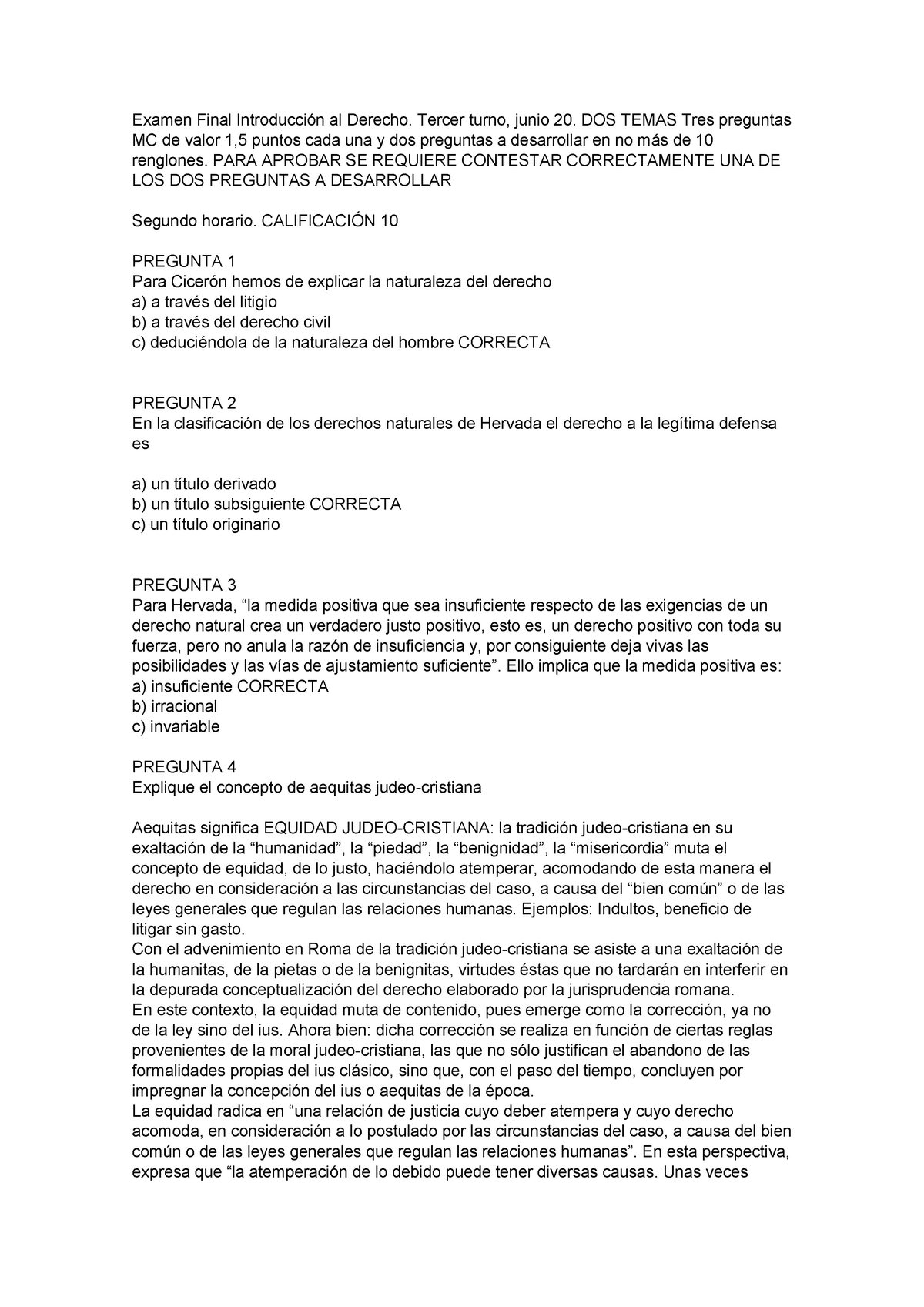 Examen Final 2 Introducción Al Derecho Ucasal Examen Final