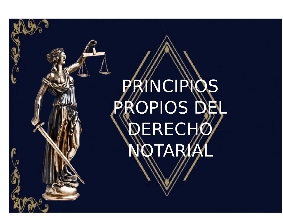 Principios Propios Del Derecho Notarial Unive Principios Propios Del