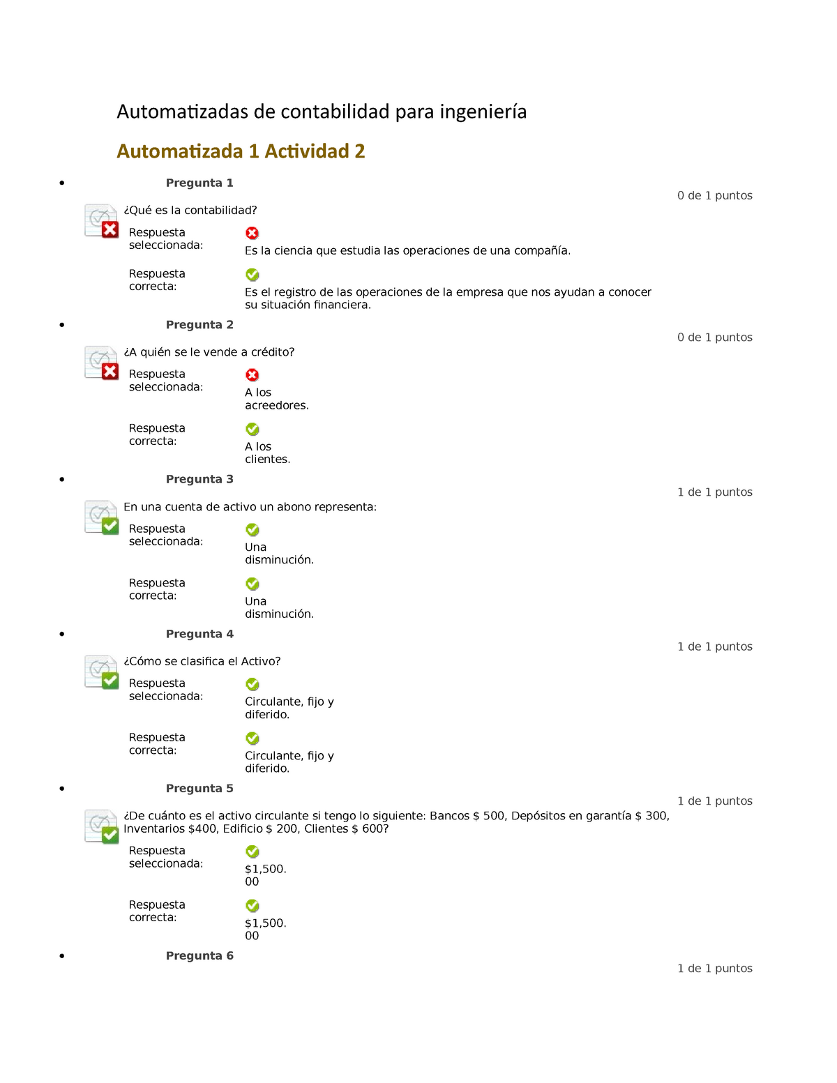 Automatizadas De Contabilidad Respuesta Correcta Es El Registro De