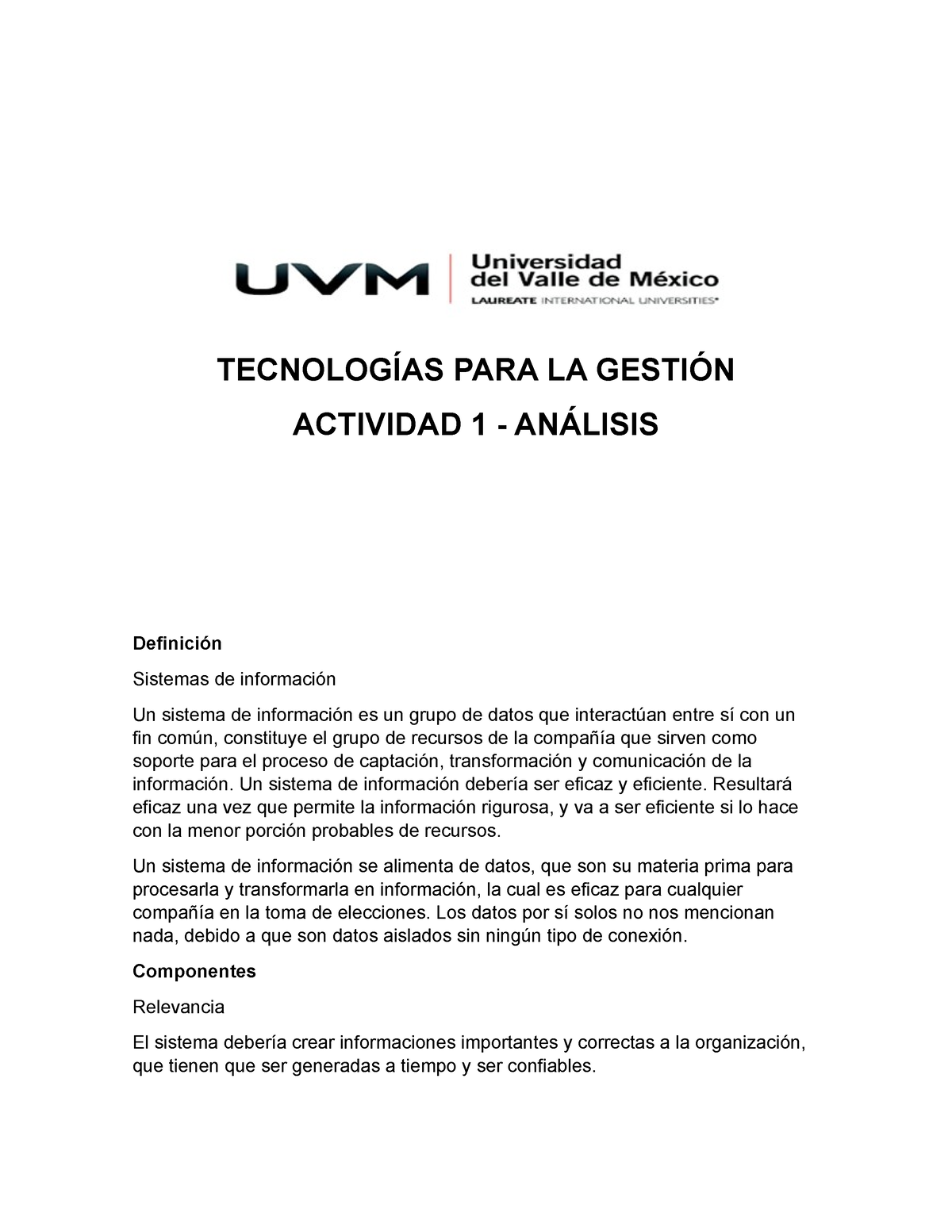 A1 Tecnologias Equipo 9 1 1650 TecnologÍas Para La GestiÓn Actividad