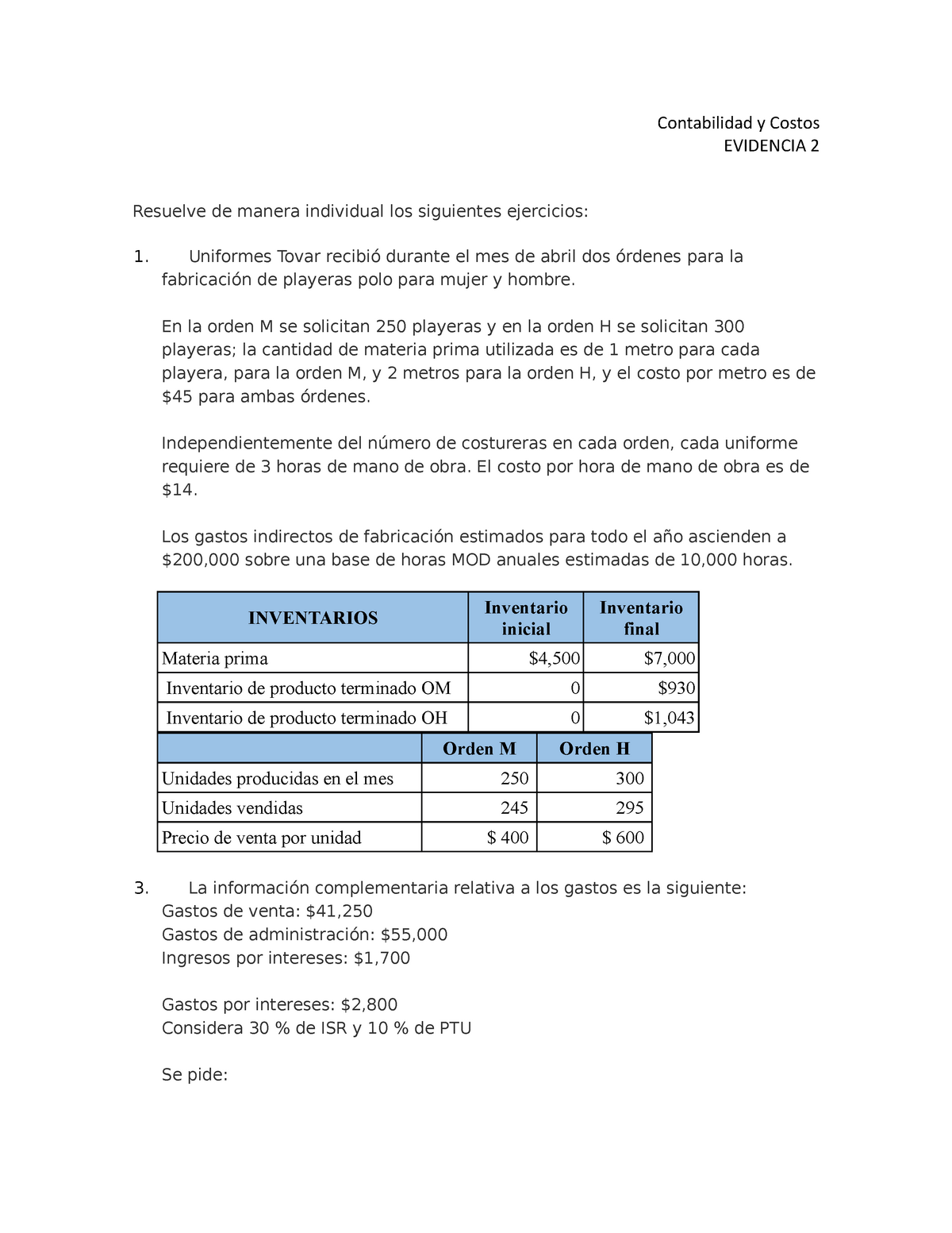 Evidencia 2 Contabilidad Y Costos Evidencia 2 Contabi