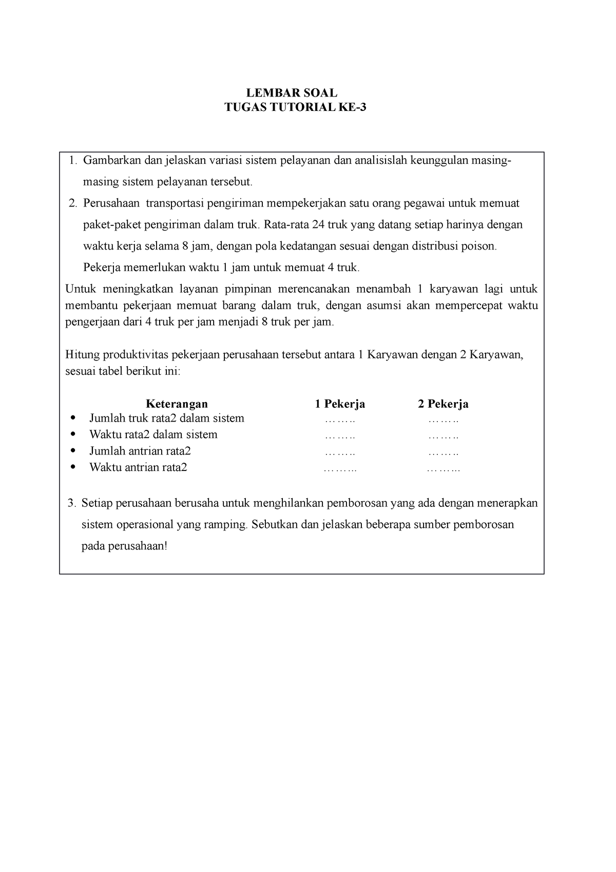 Soal Ekma4369 Tugas 3 Lembar Soal Tugas Tutorial Ke Gambarkan Dan