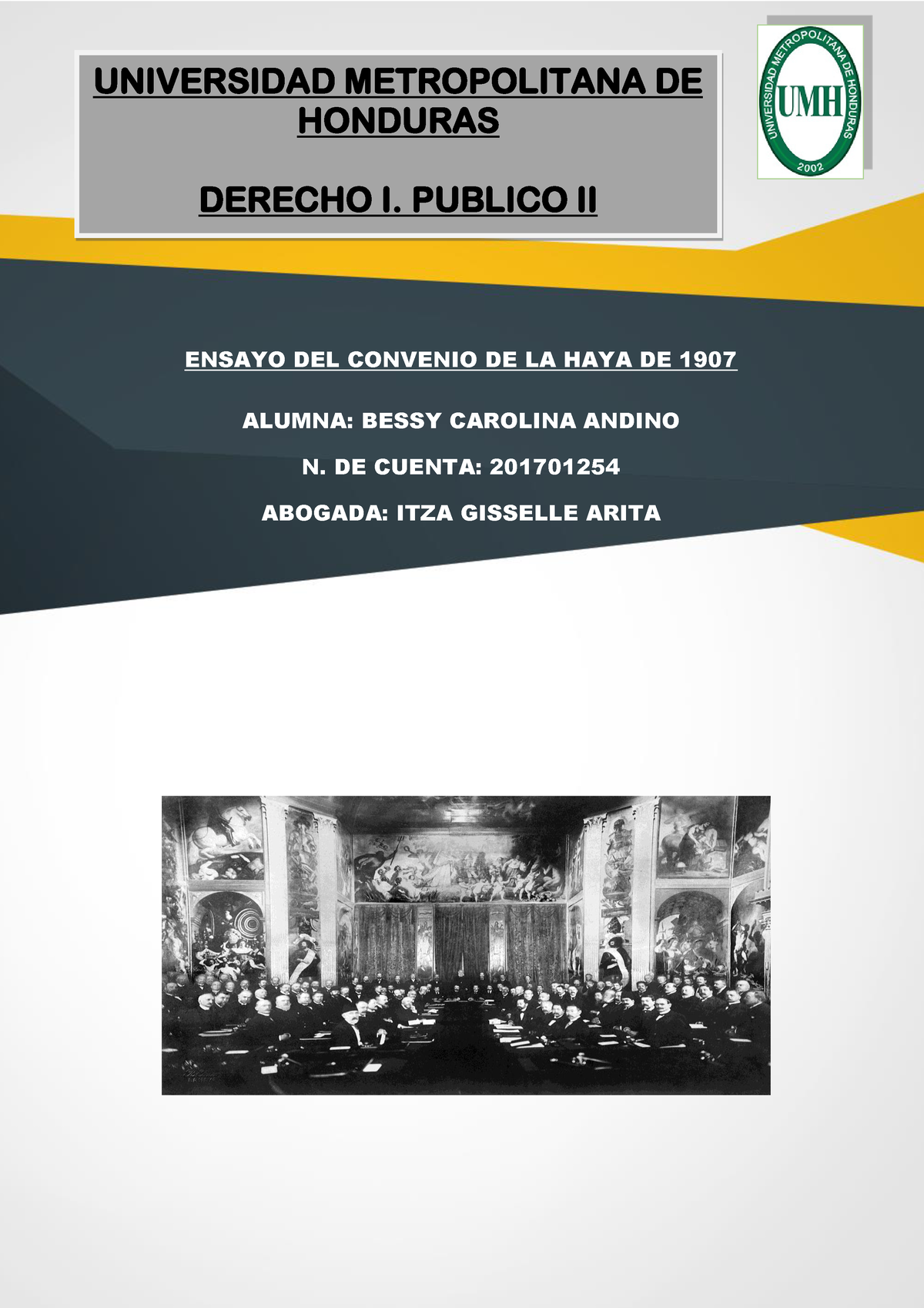 Convenio De La Haya 1907 1 Ensayo Del Convenio De La Haya De 1907