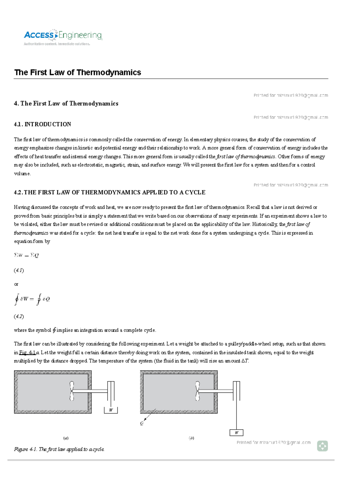 The First Law Of Thermodynamics 4 The First Law Of Thermodynamics 4