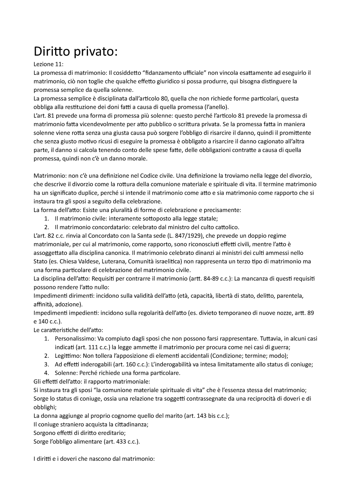 Diritto Privato Parte 3 Diritto Privato Lezione 11 La Promessa Di