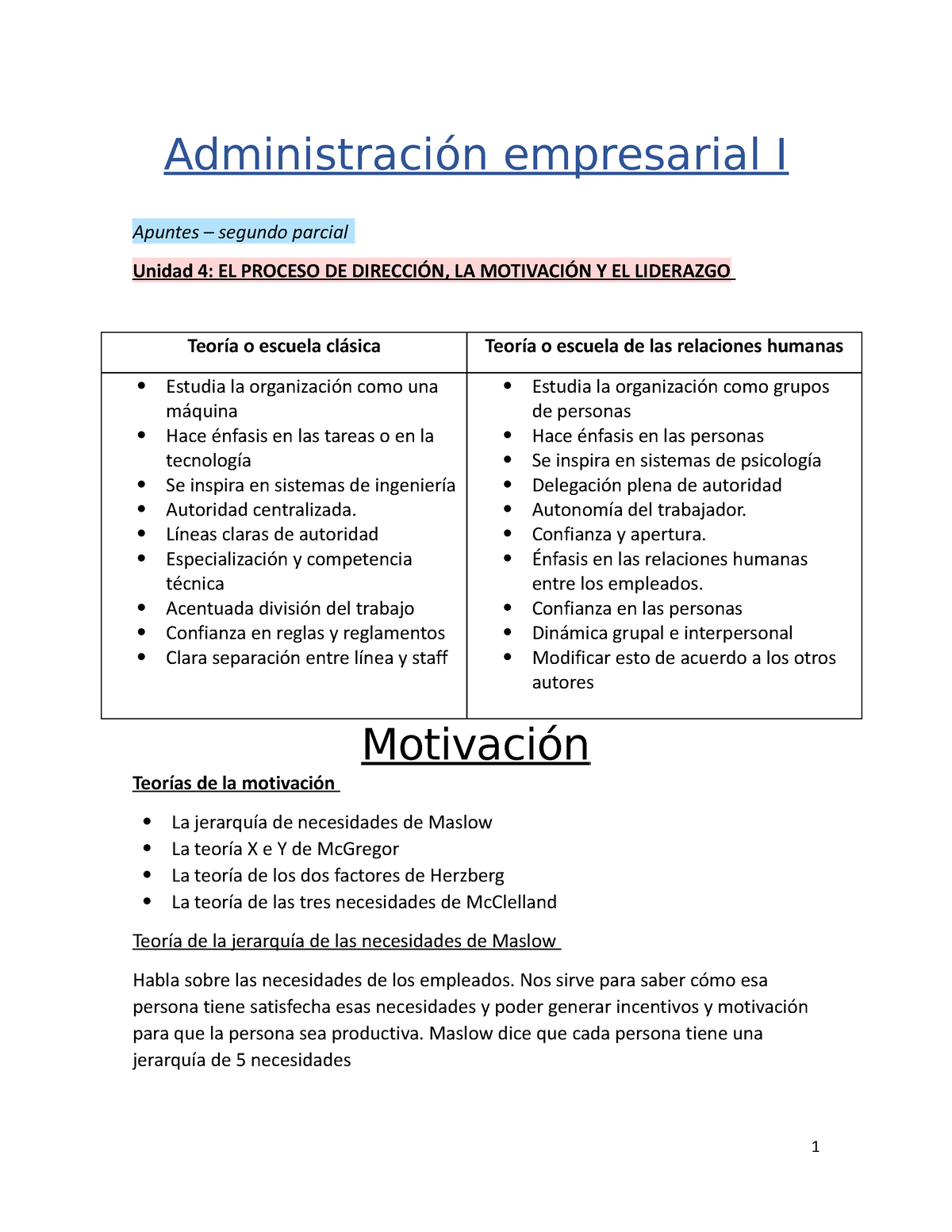 Administración I Segundo Parcial Uade Administración Empresarial