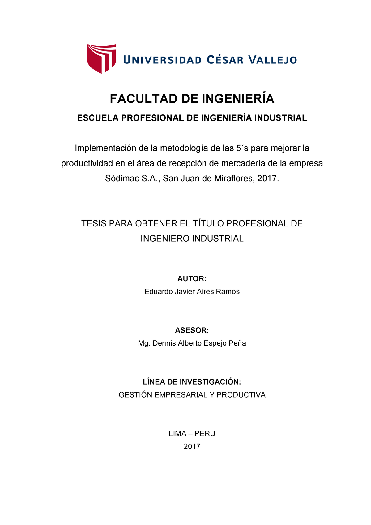 Tesis Ucv 4 Desarrollo Del Proyecto De Investigación Ucv Studocu