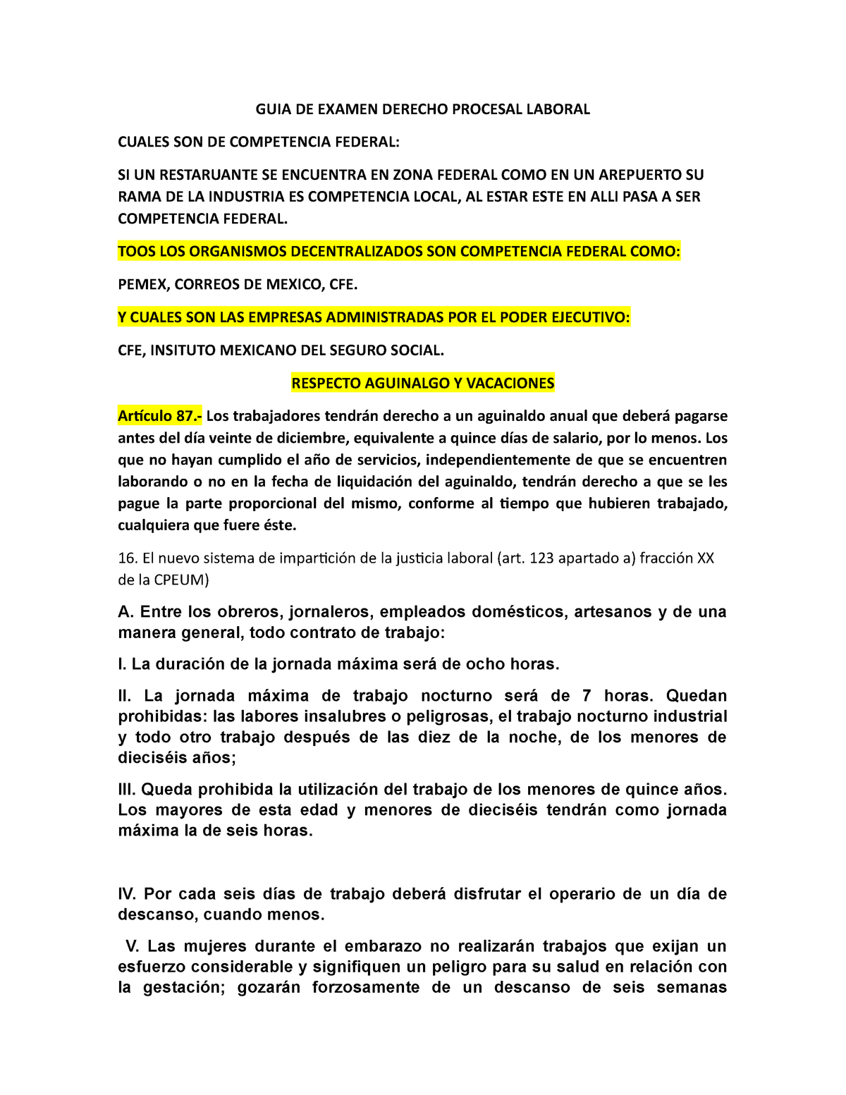 Examen Resuelto Derecho Procesal Laboral Preguntas Examen Derecho