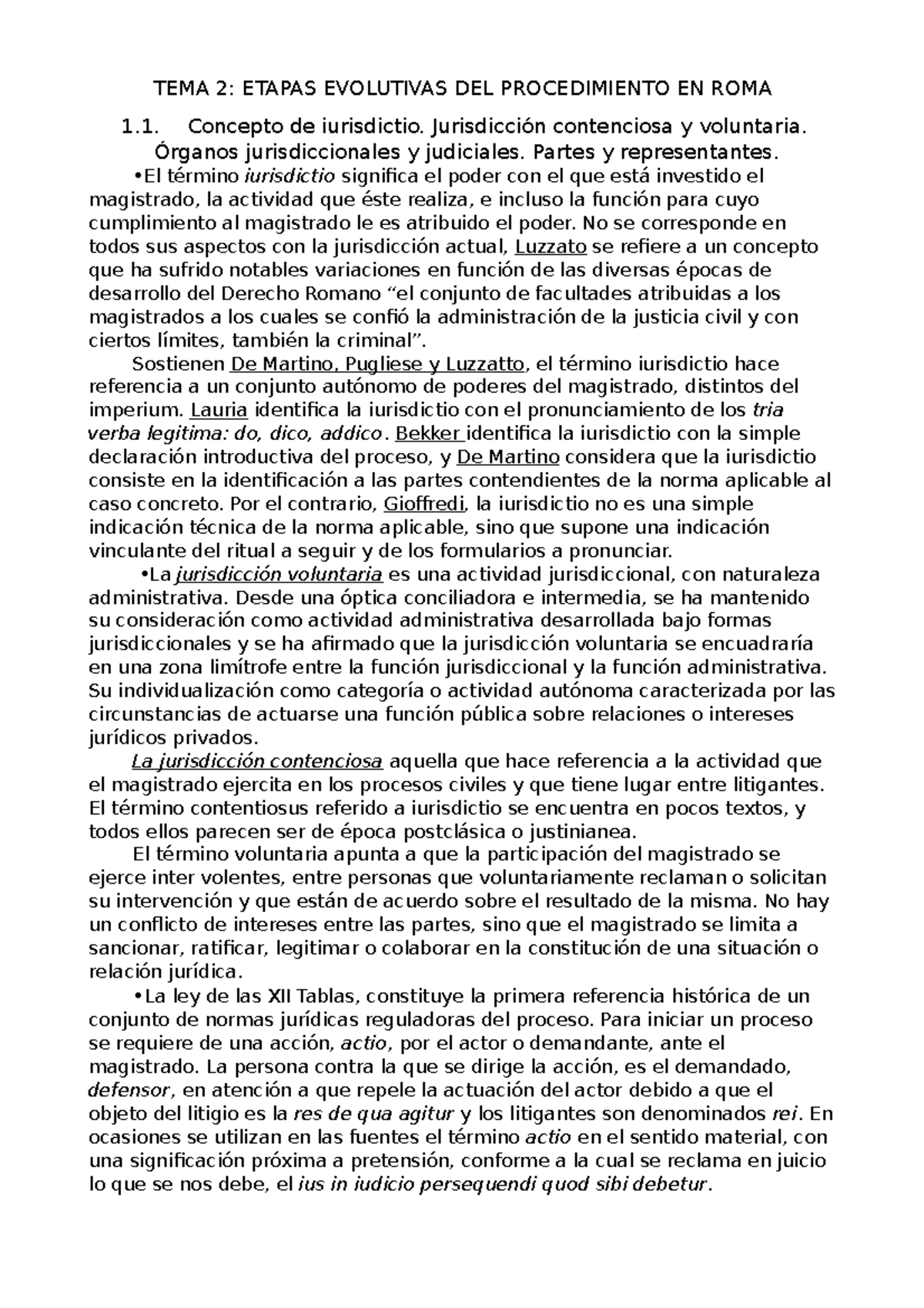 Tema 2 Resumen Tema 2 Derecho Romano Tema 2 Etapas Evolutivas Del