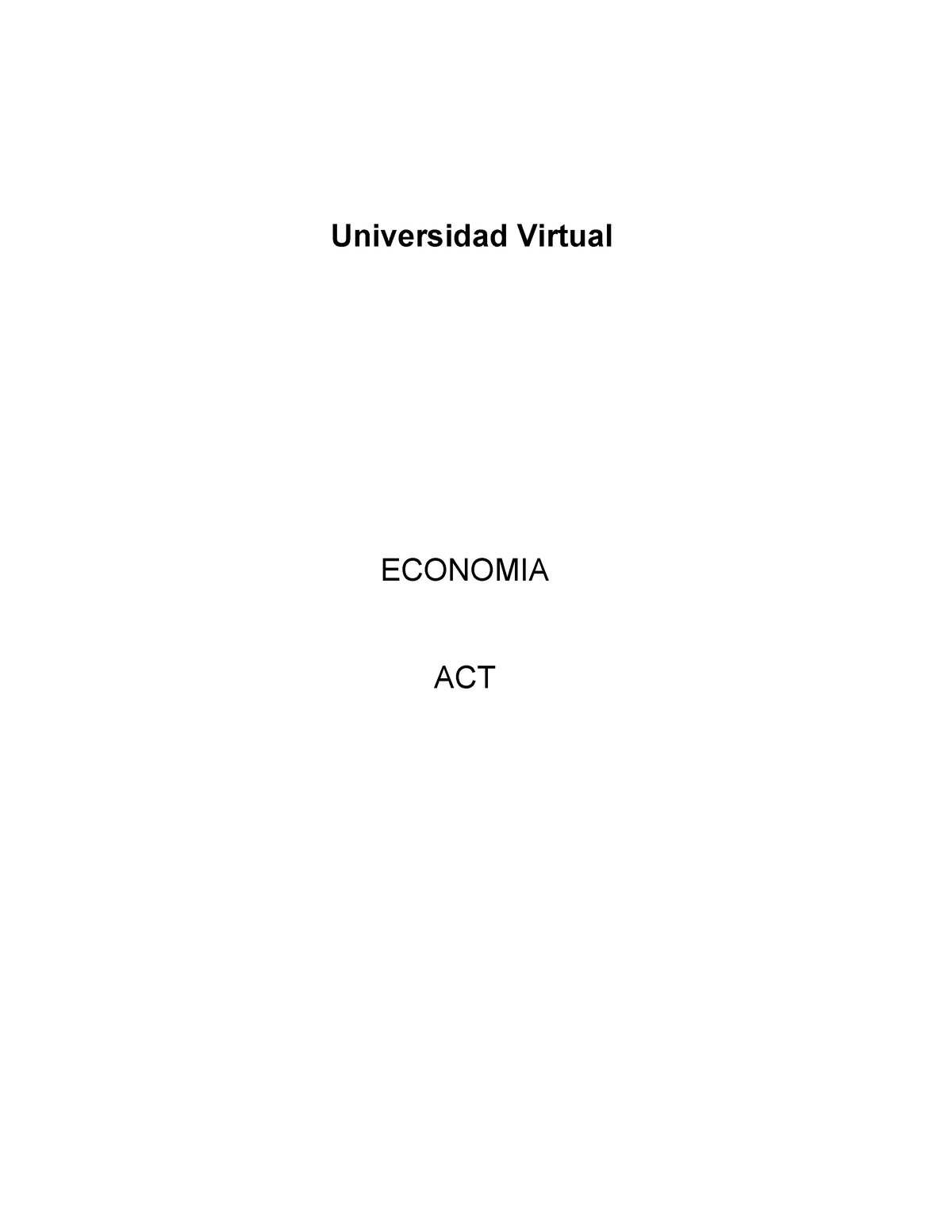 Economia Act 1 Cnci Actividad Modulo 1 Universidad Virtual Economia