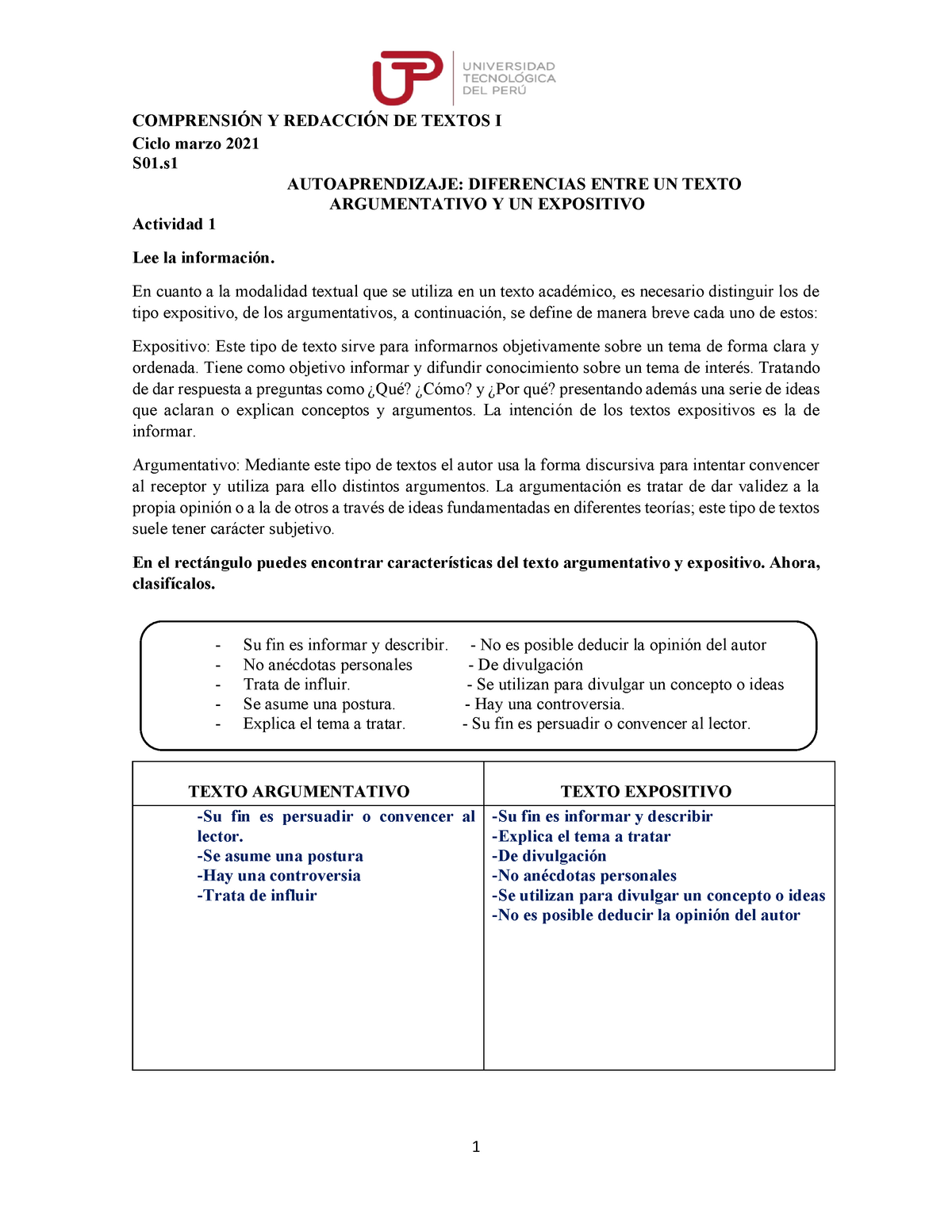 Autoaprendizaje Diferencias Entre Texto Argumentativo Y Expositivo